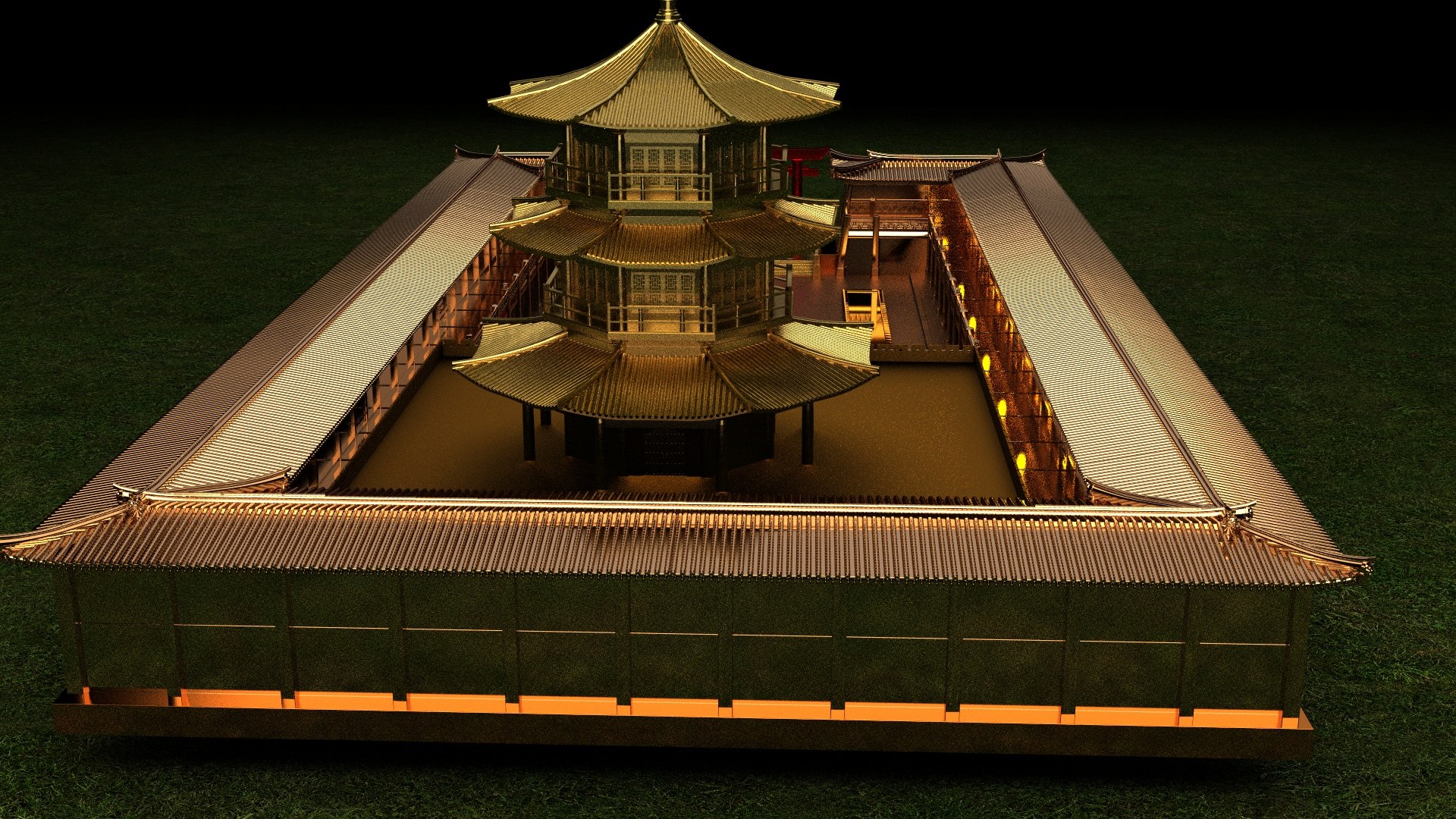 Chinese ancient tower 3D model - TurboSquid 2159829
