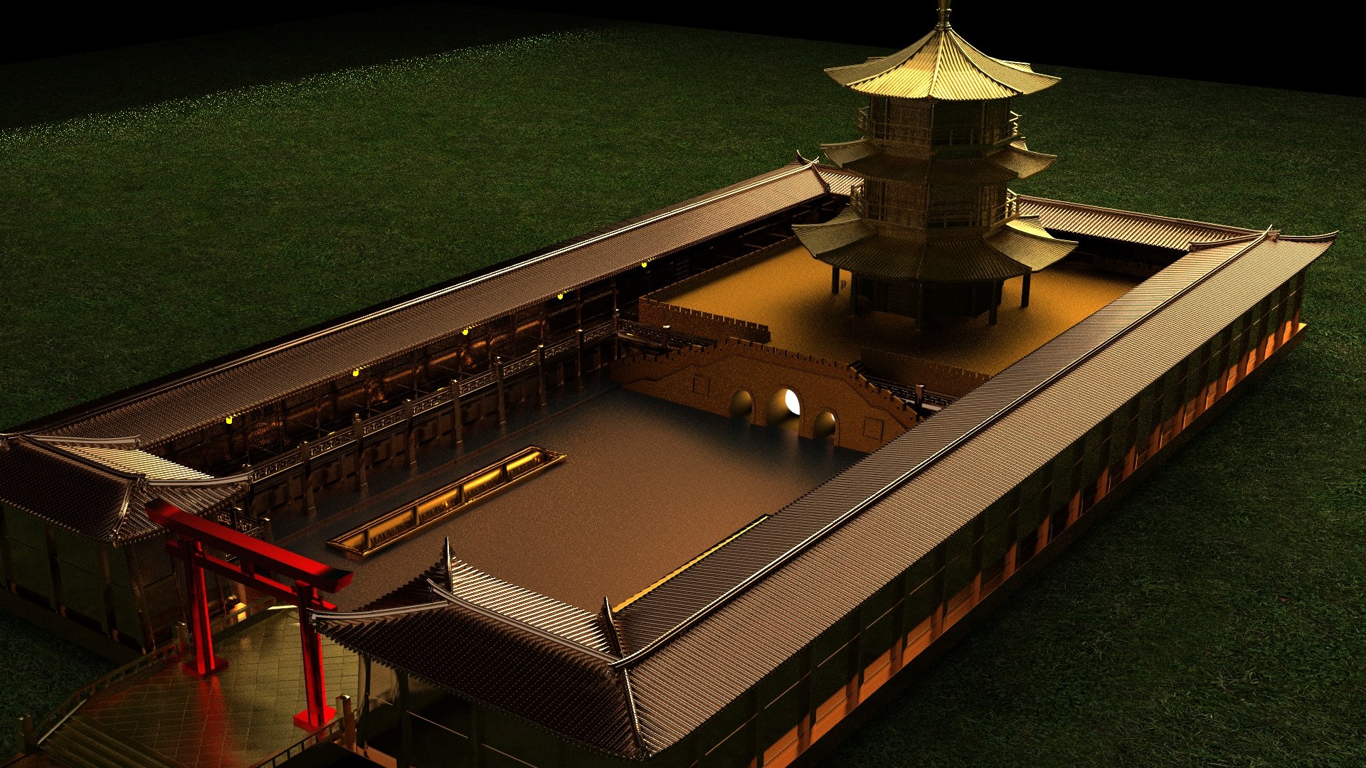 Chinese ancient tower 3D model - TurboSquid 2159829