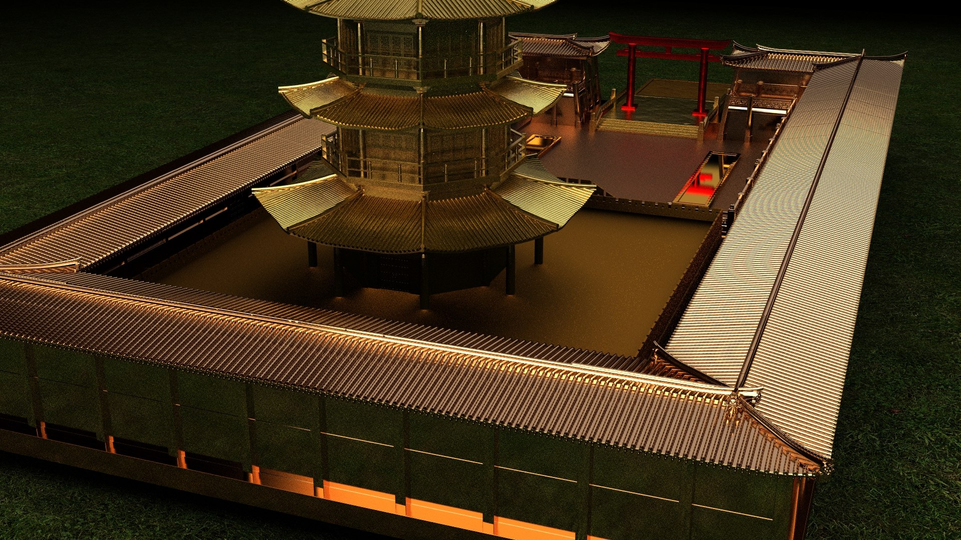 Chinese ancient tower 3D model - TurboSquid 2159829