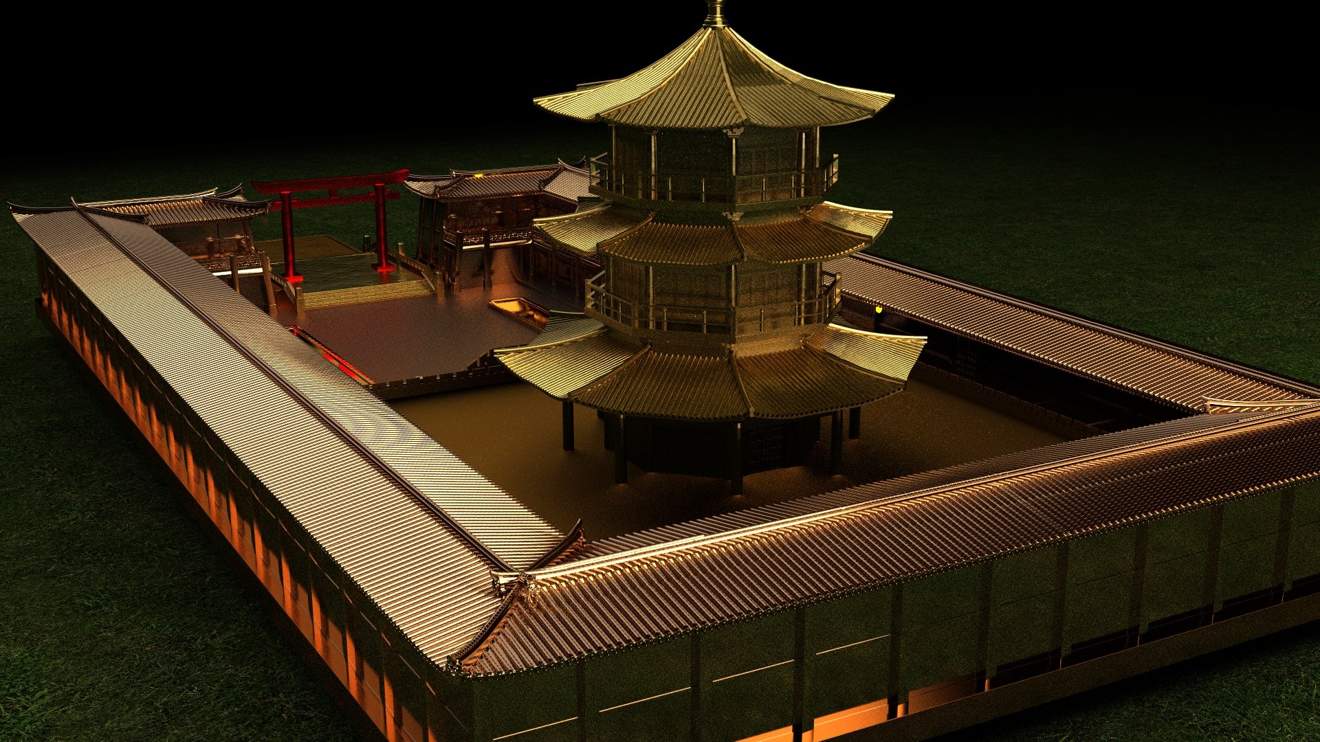 Chinese ancient tower 3D model - TurboSquid 2159829
