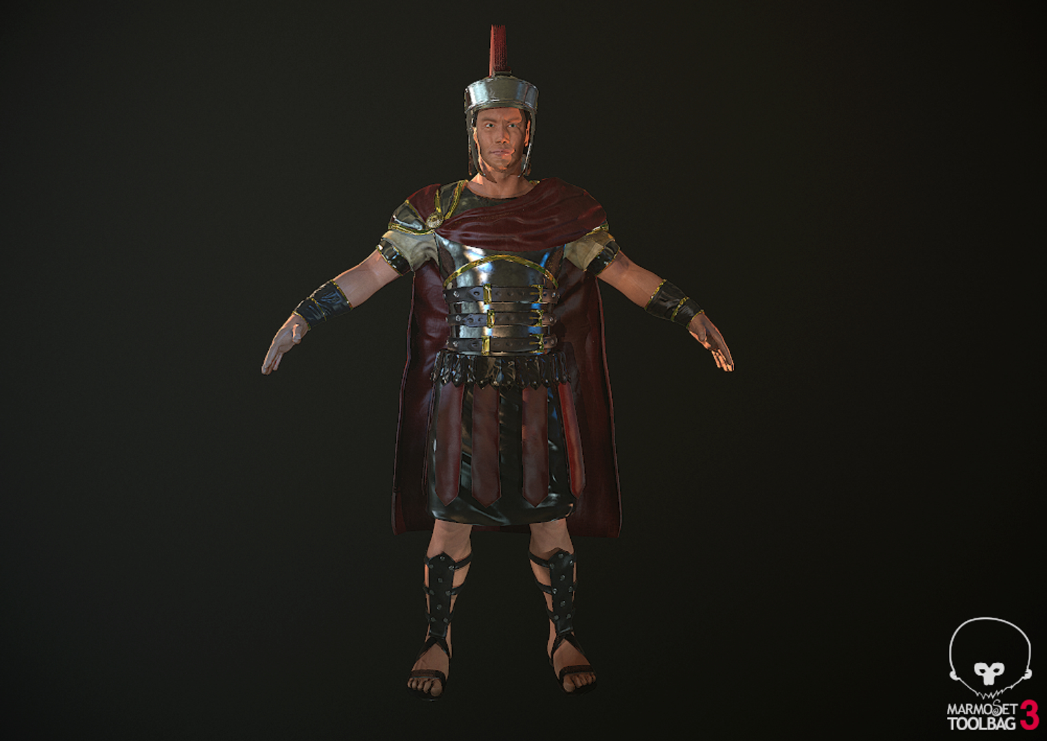 3d Character Roman Soldier Model