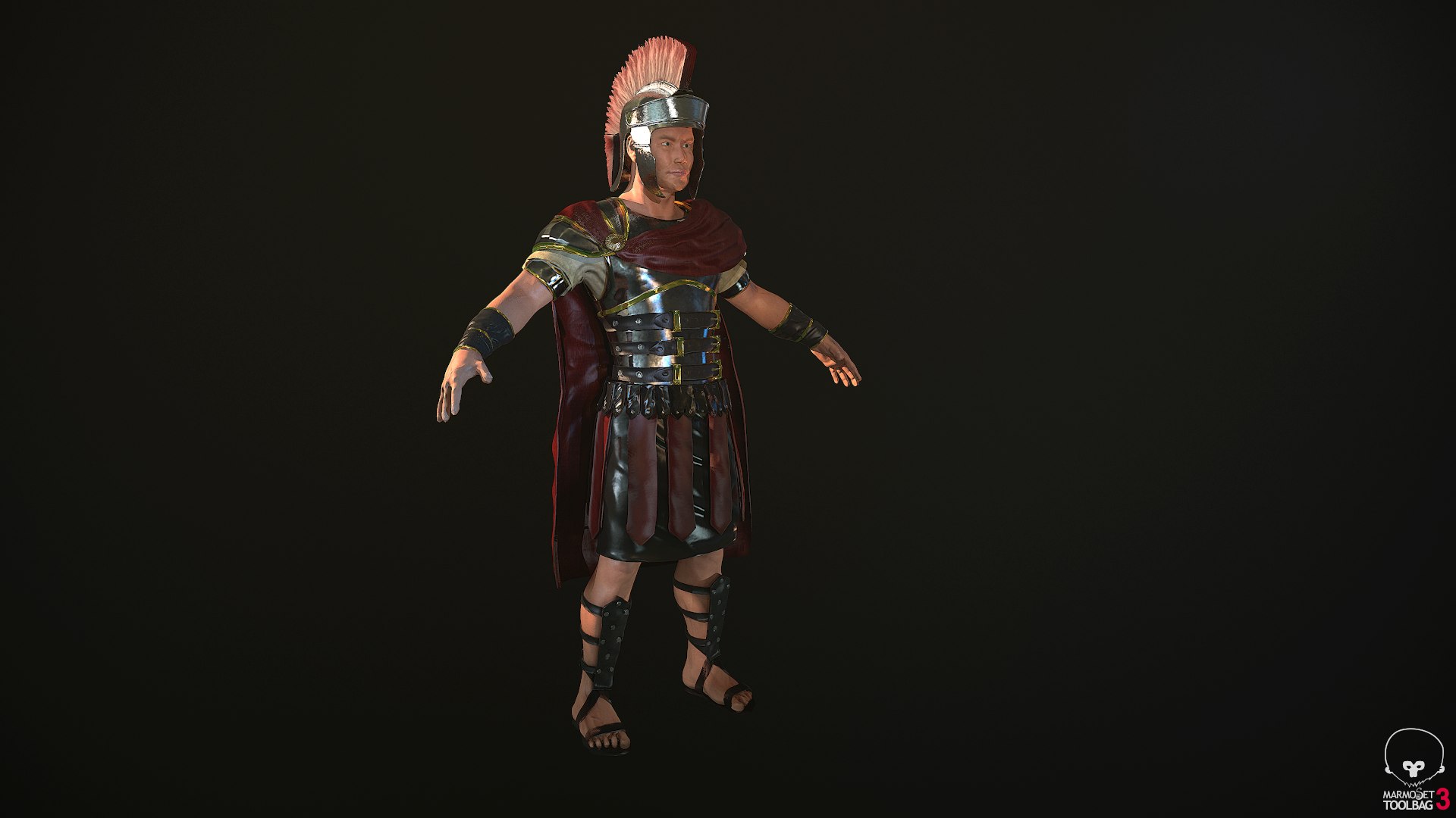 3d Character Roman Soldier Model