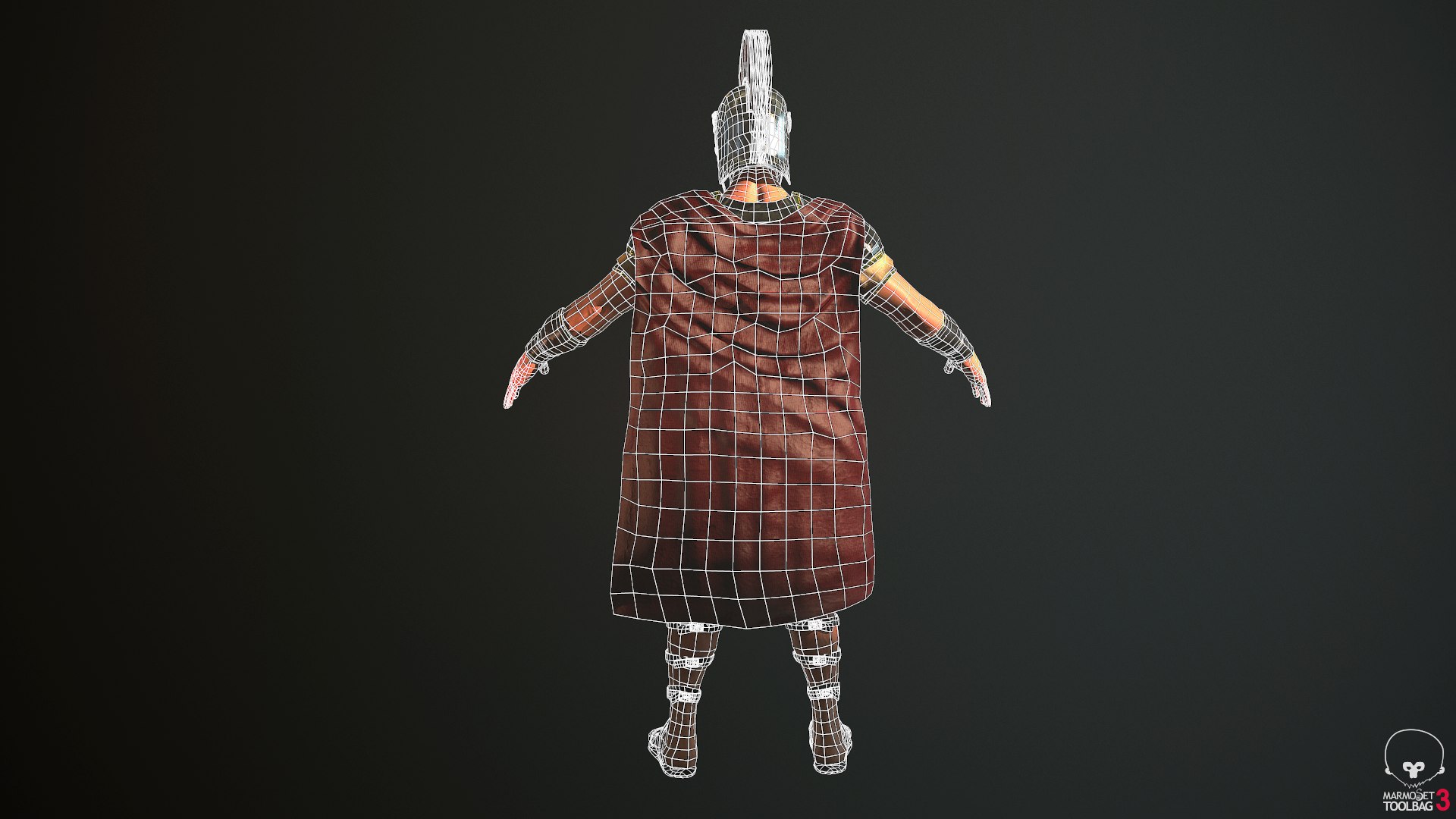 3d character roman soldier model