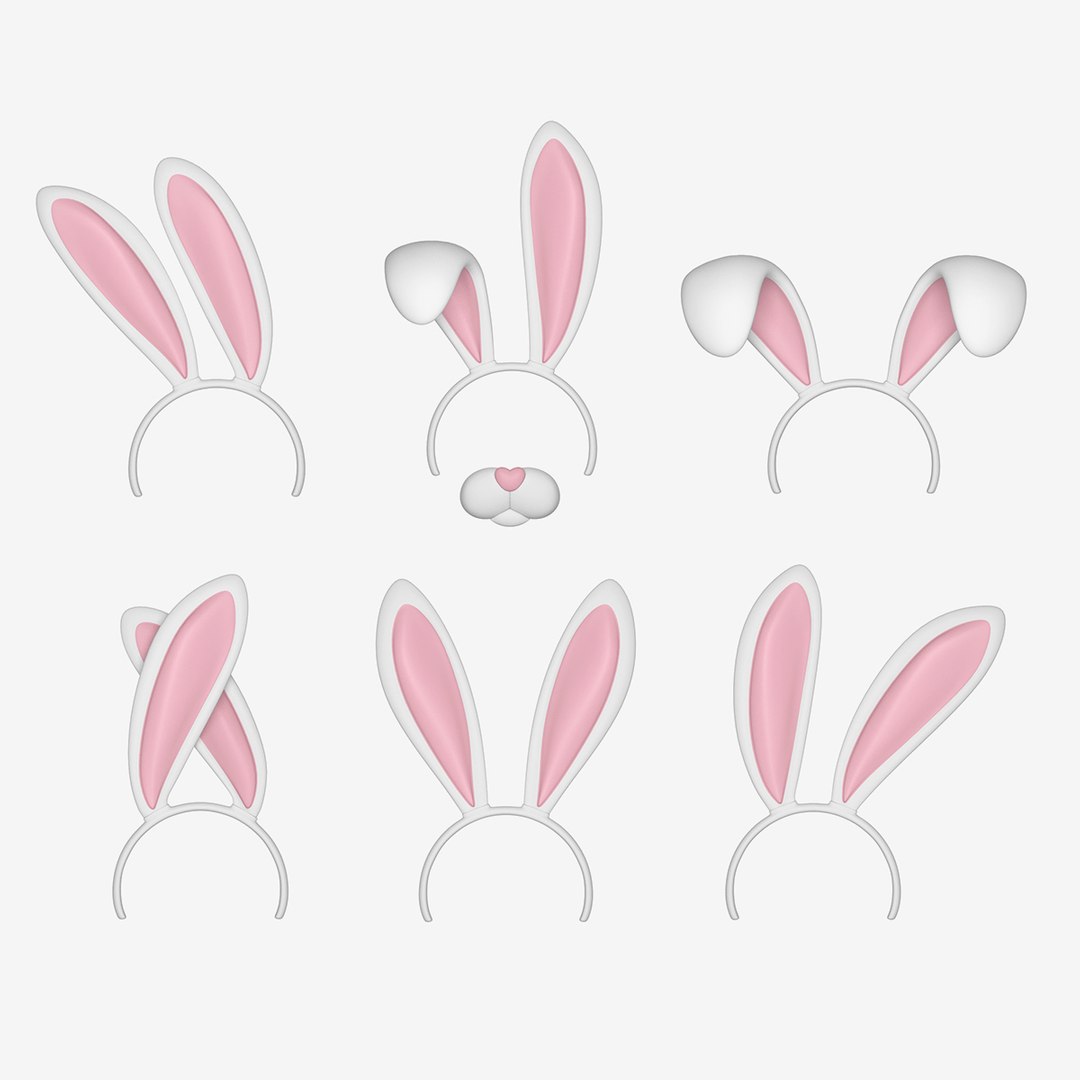 Bunny Ears Set 3D Model - TurboSquid 1886901