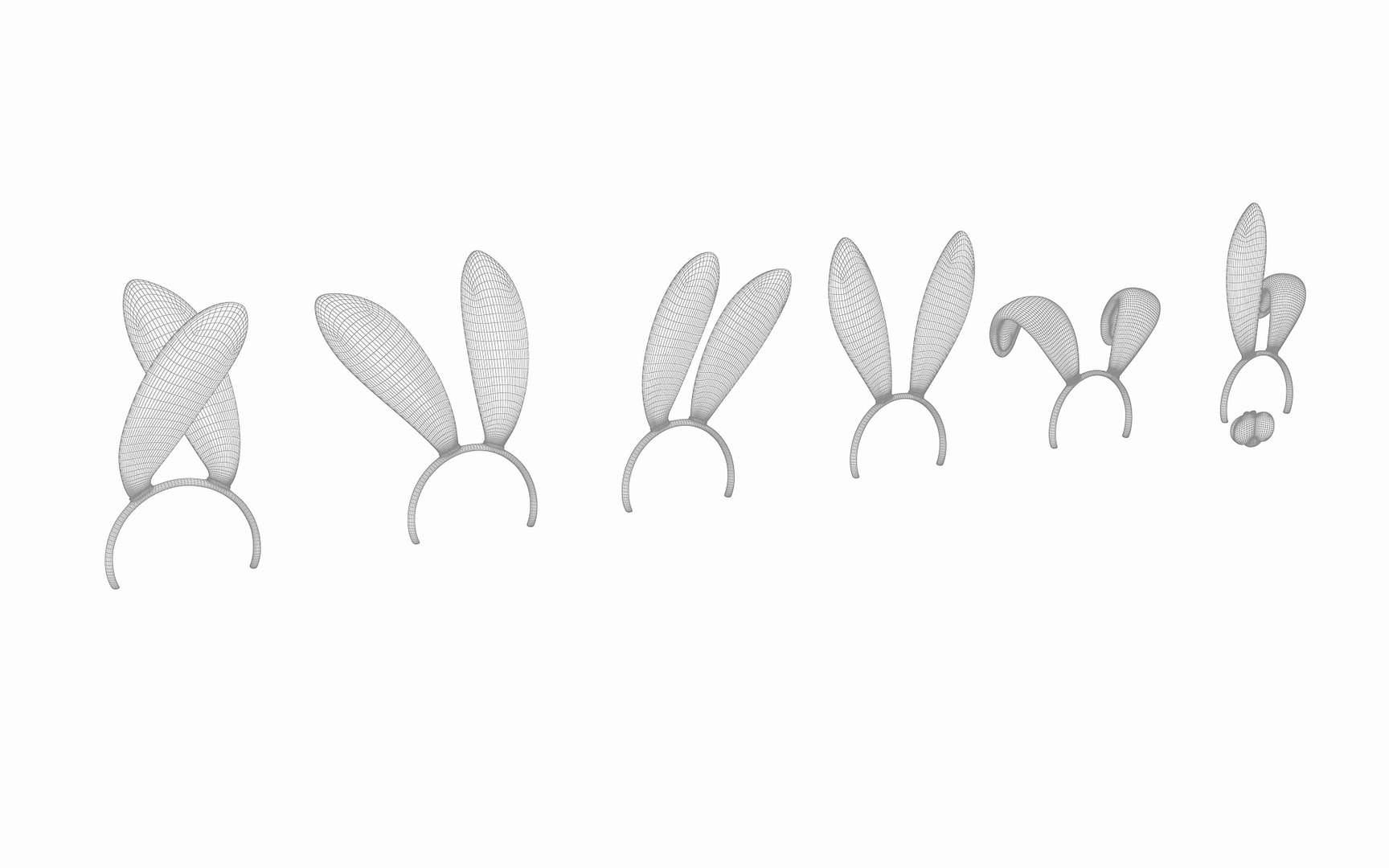 Bunny Ears Set 3D Model - TurboSquid 1886901