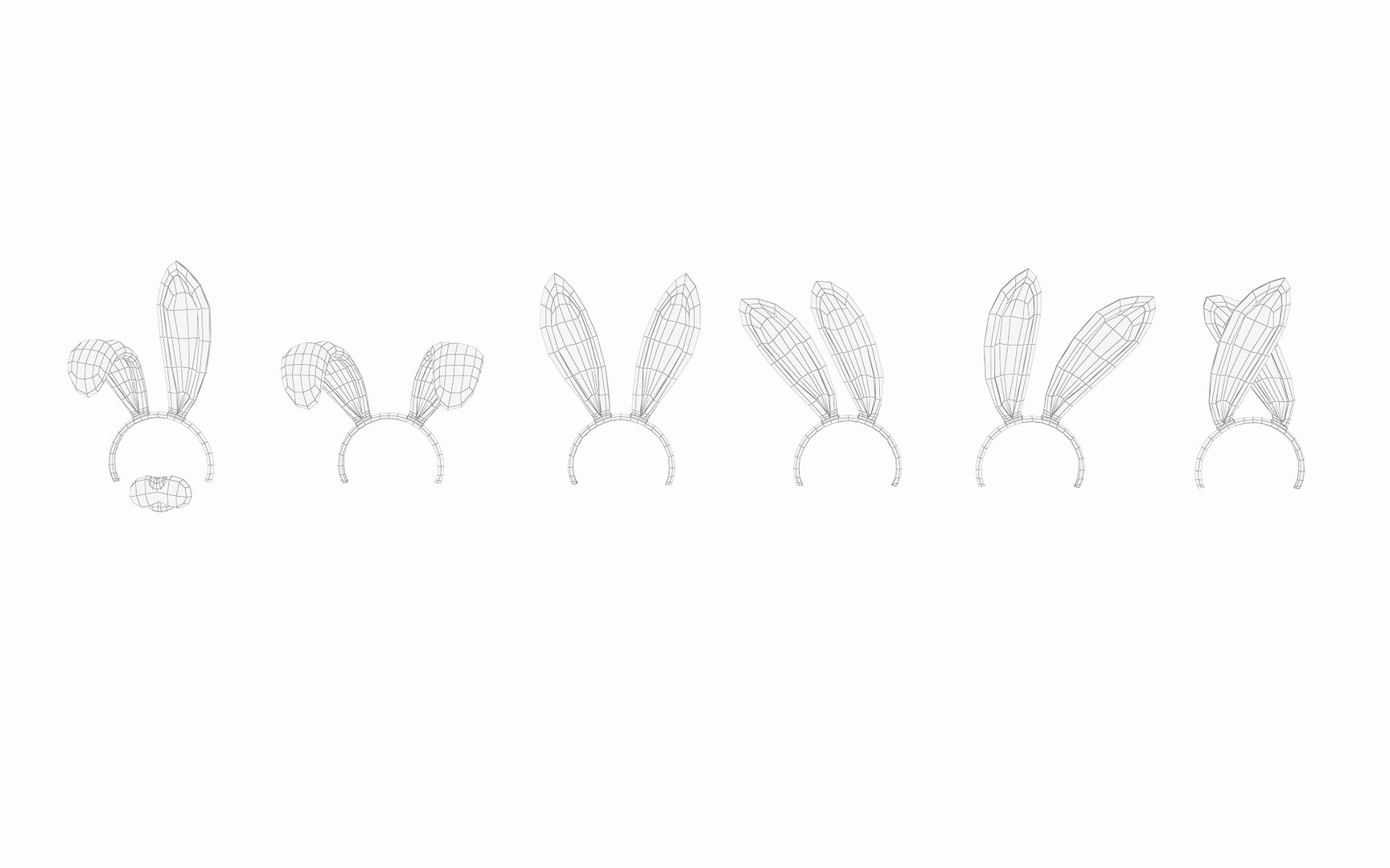 Bunny Ears Set 3D Model - TurboSquid 1886901