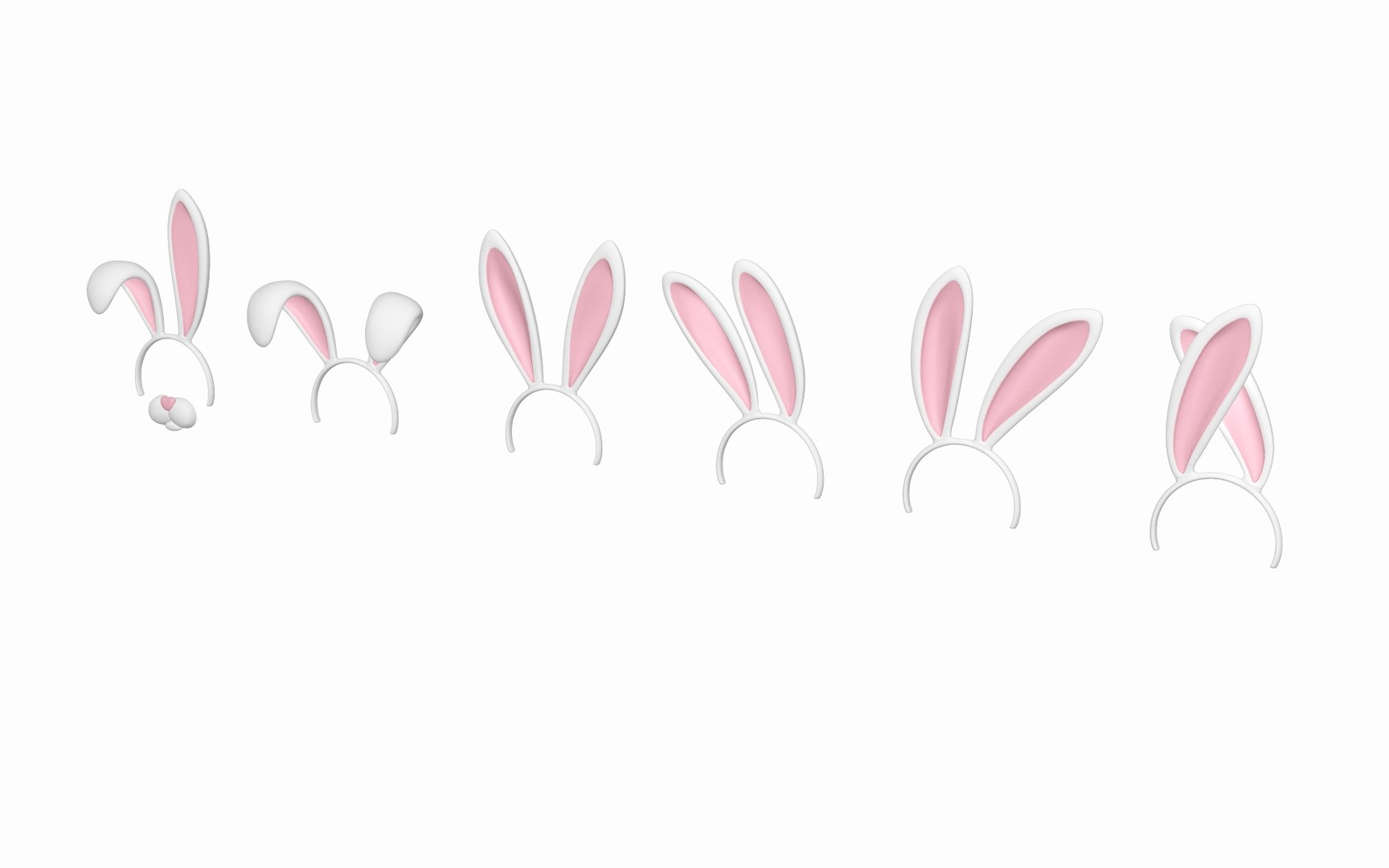 Bunny Ears Set 3D Model - TurboSquid 1886901