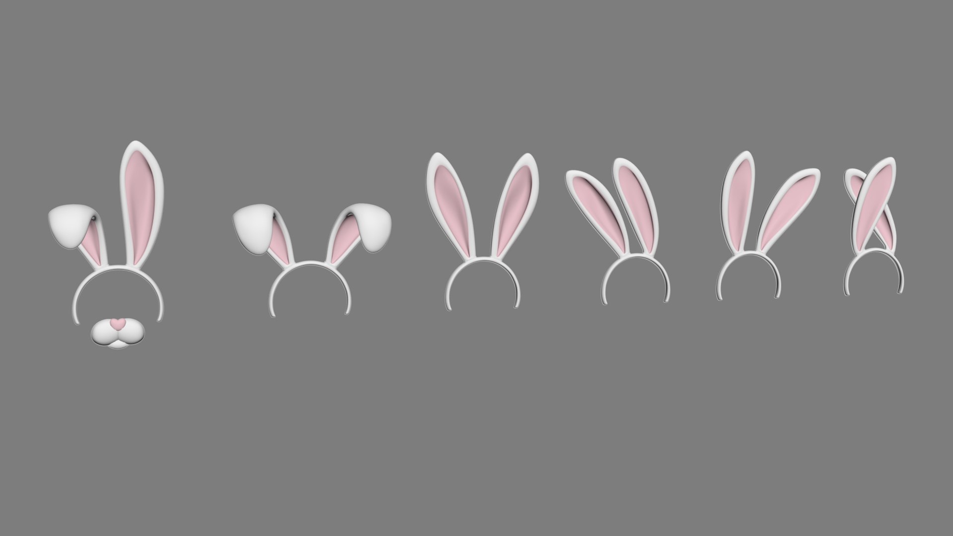 Bunny Ears Set 3D Model - TurboSquid 1886901