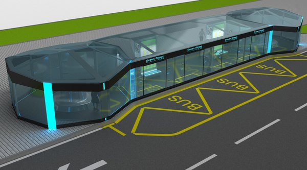 Bus Stop Enclosure 3D Models for Download | TurboSquid