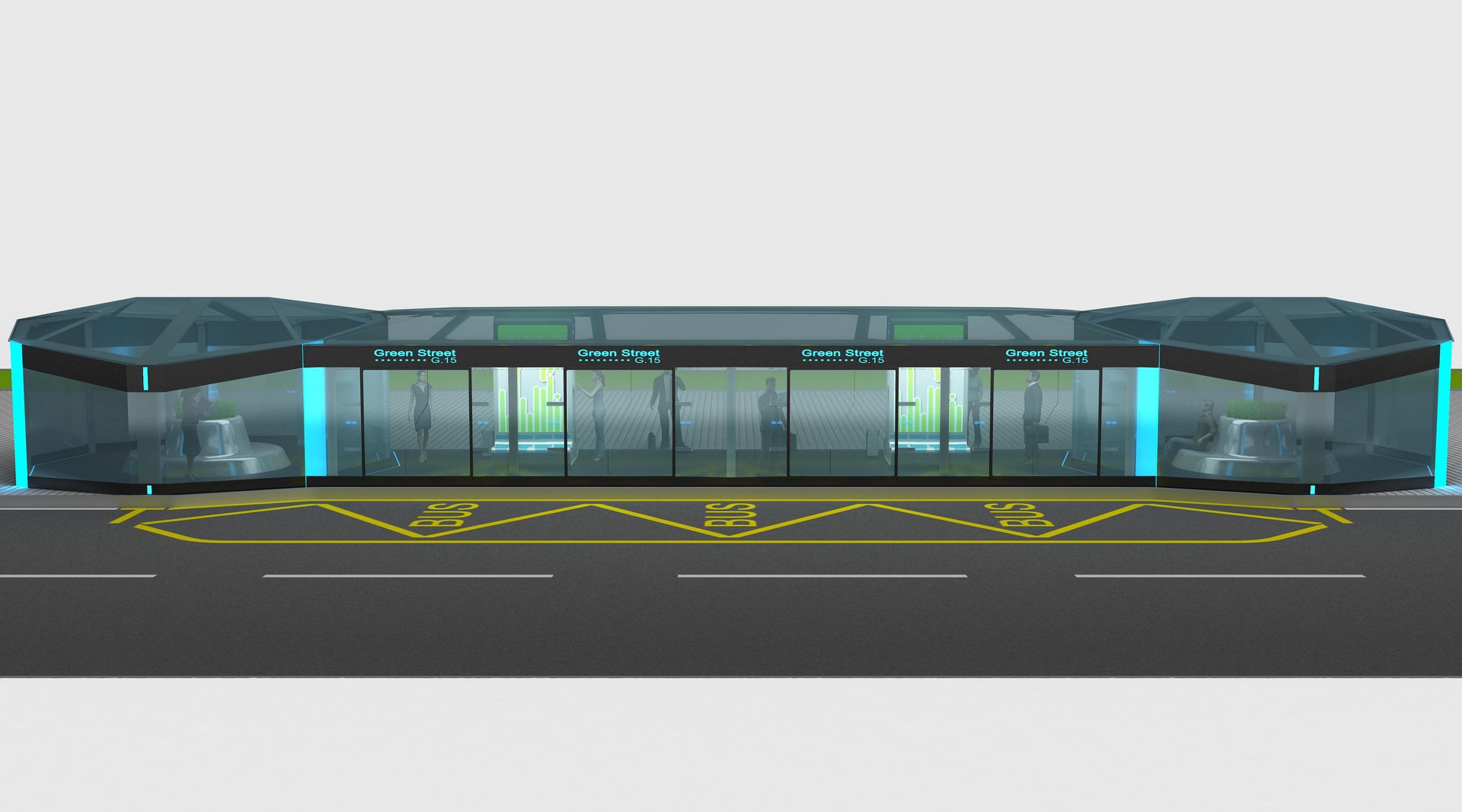 3d Bus Stop Model