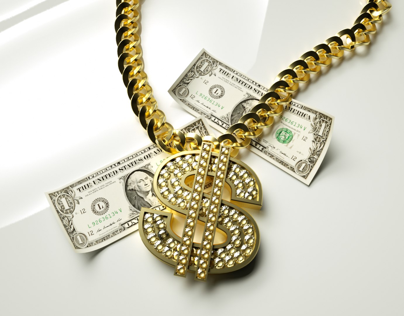 3D gold chain model - TurboSquid 1359637