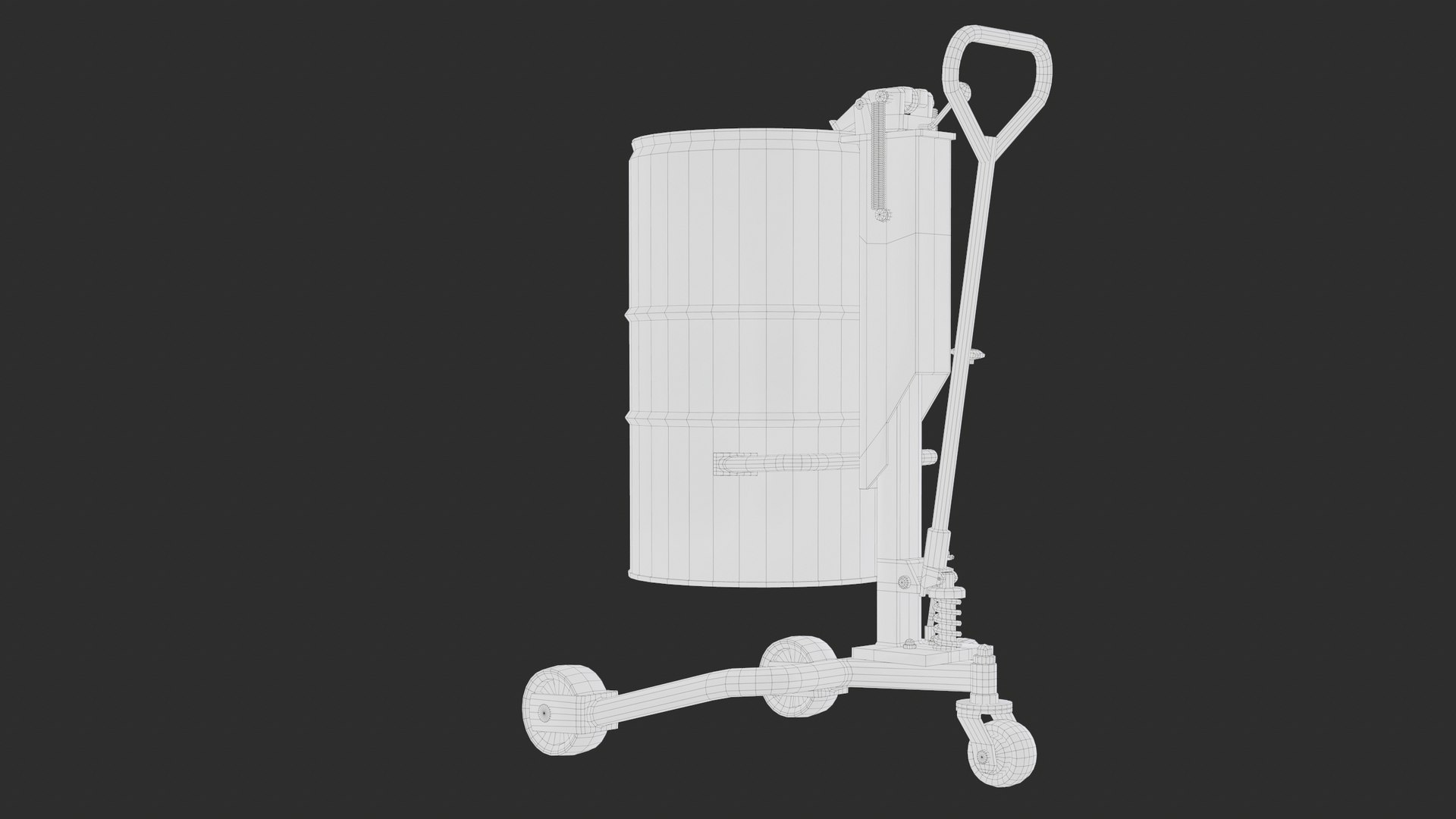 Drum Pallet Truck - Barrel Lifting Transporter PBR 3D model ...