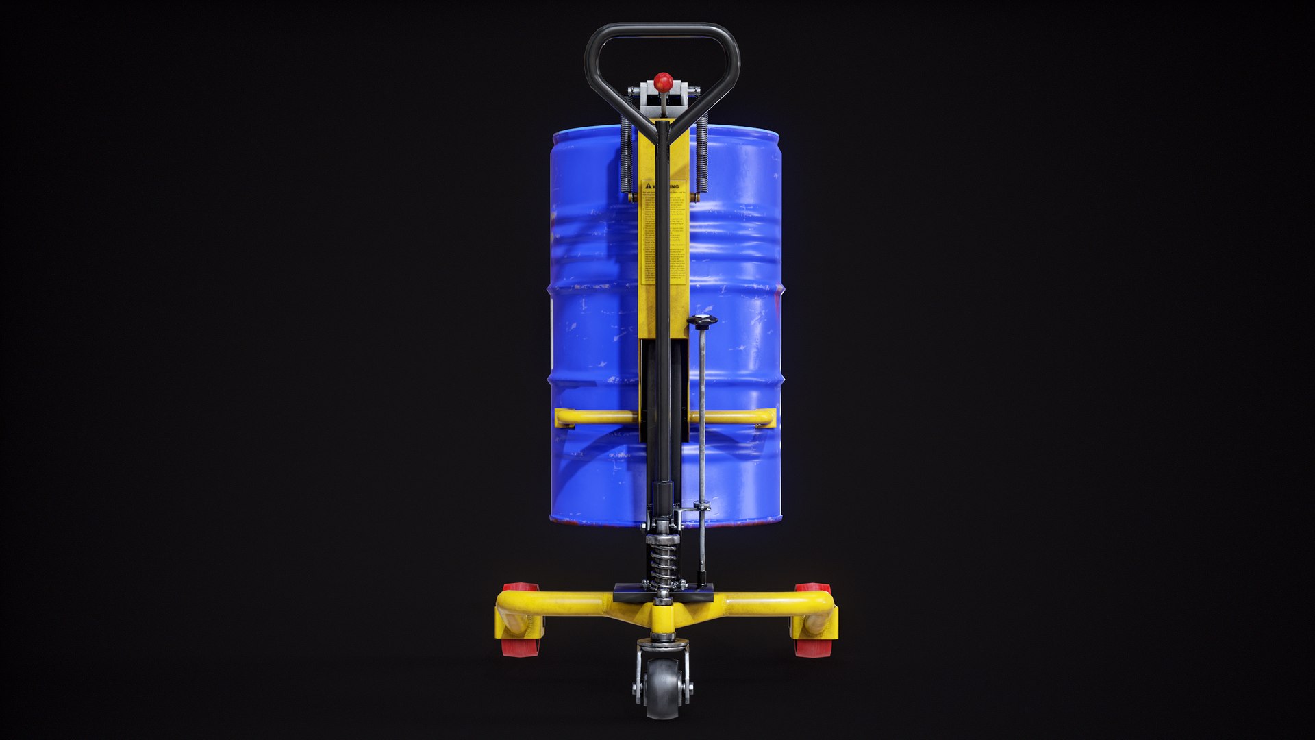 Drum Pallet Truck - Barrel Lifting Transporter PBR 3D Model ...