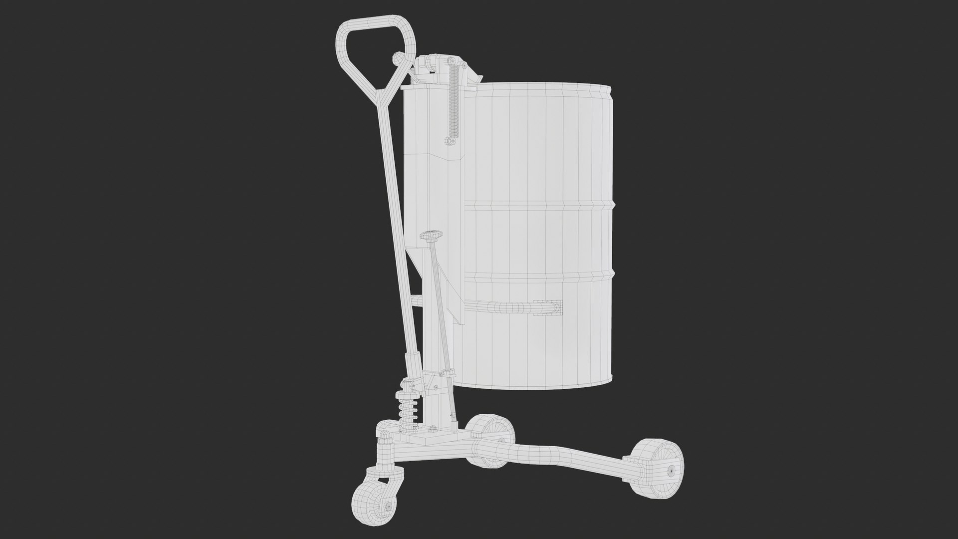 Drum Pallet Truck - Barrel Lifting Transporter PBR 3D model ...
