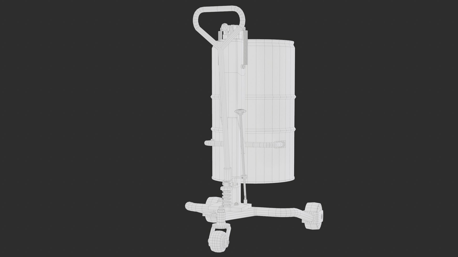 Drum Pallet Truck - Barrel Lifting Transporter PBR 3D model ...