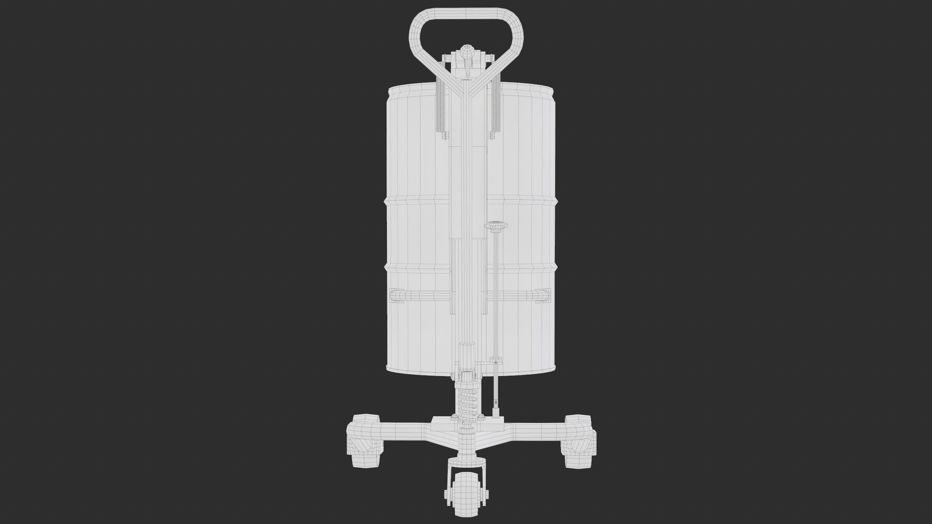 Drum Pallet Truck - Barrel Lifting Transporter PBR 3D model ...