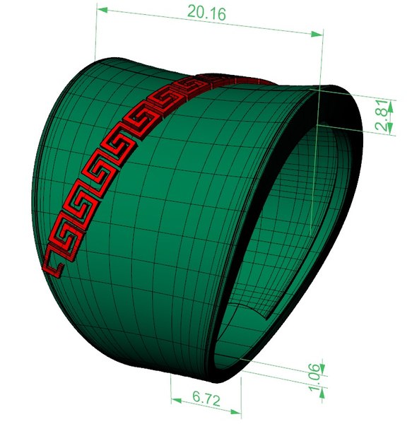 3D ring greek pattern - TurboSquid 1603416