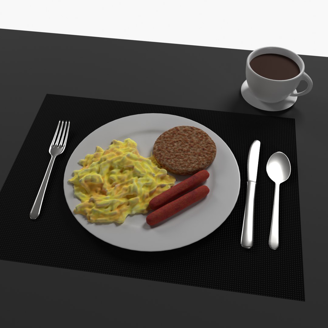 Breakfast Set A Model - TurboSquid 2077385