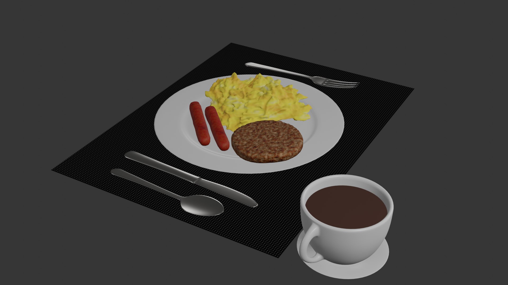 Breakfast Set A Model - TurboSquid 2077385