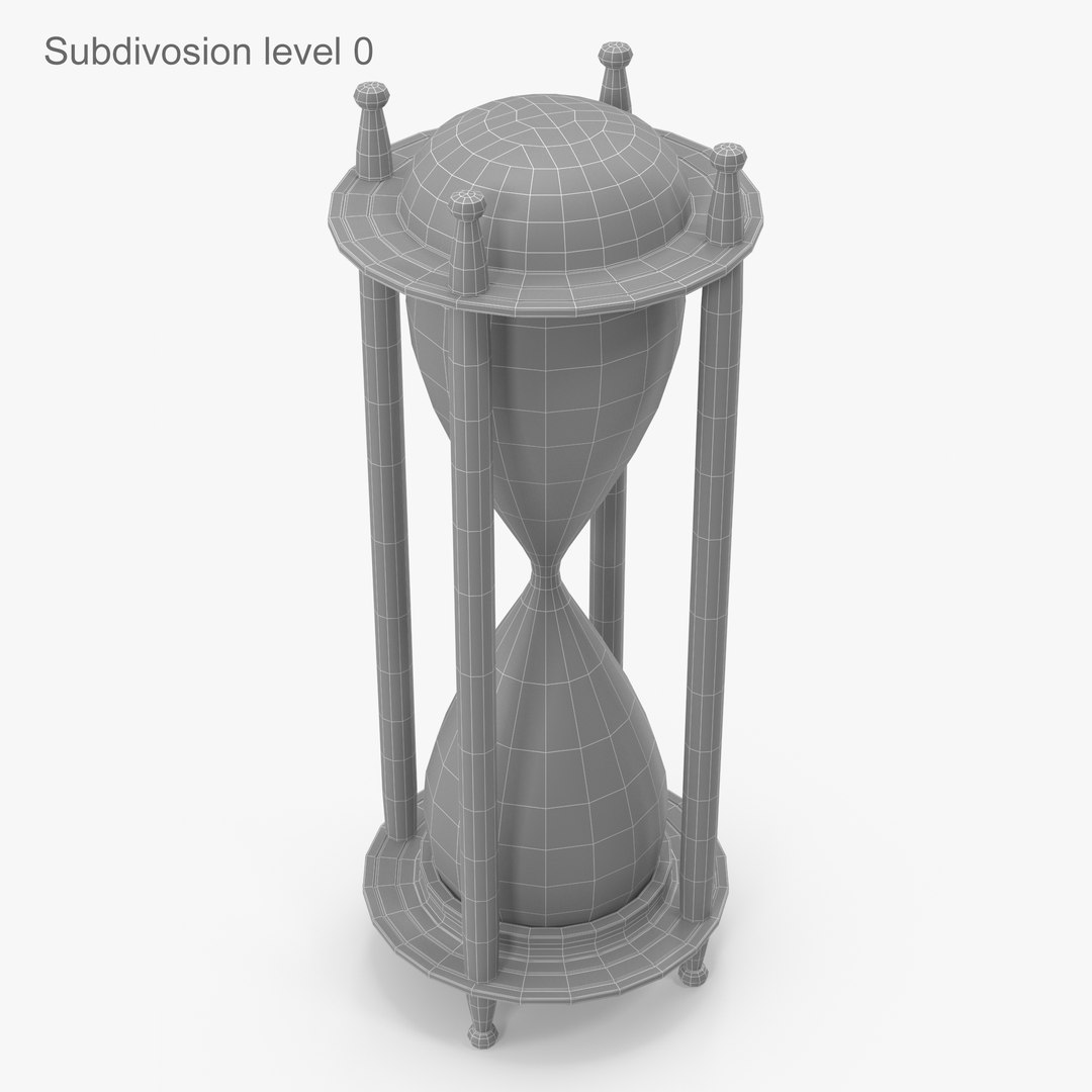 Stylish Brass Hourglass Model - TurboSquid 2120358