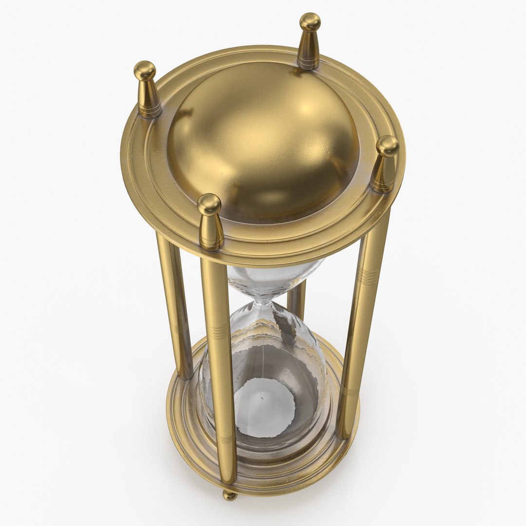 Stylish Brass Hourglass Model - TurboSquid 2120358