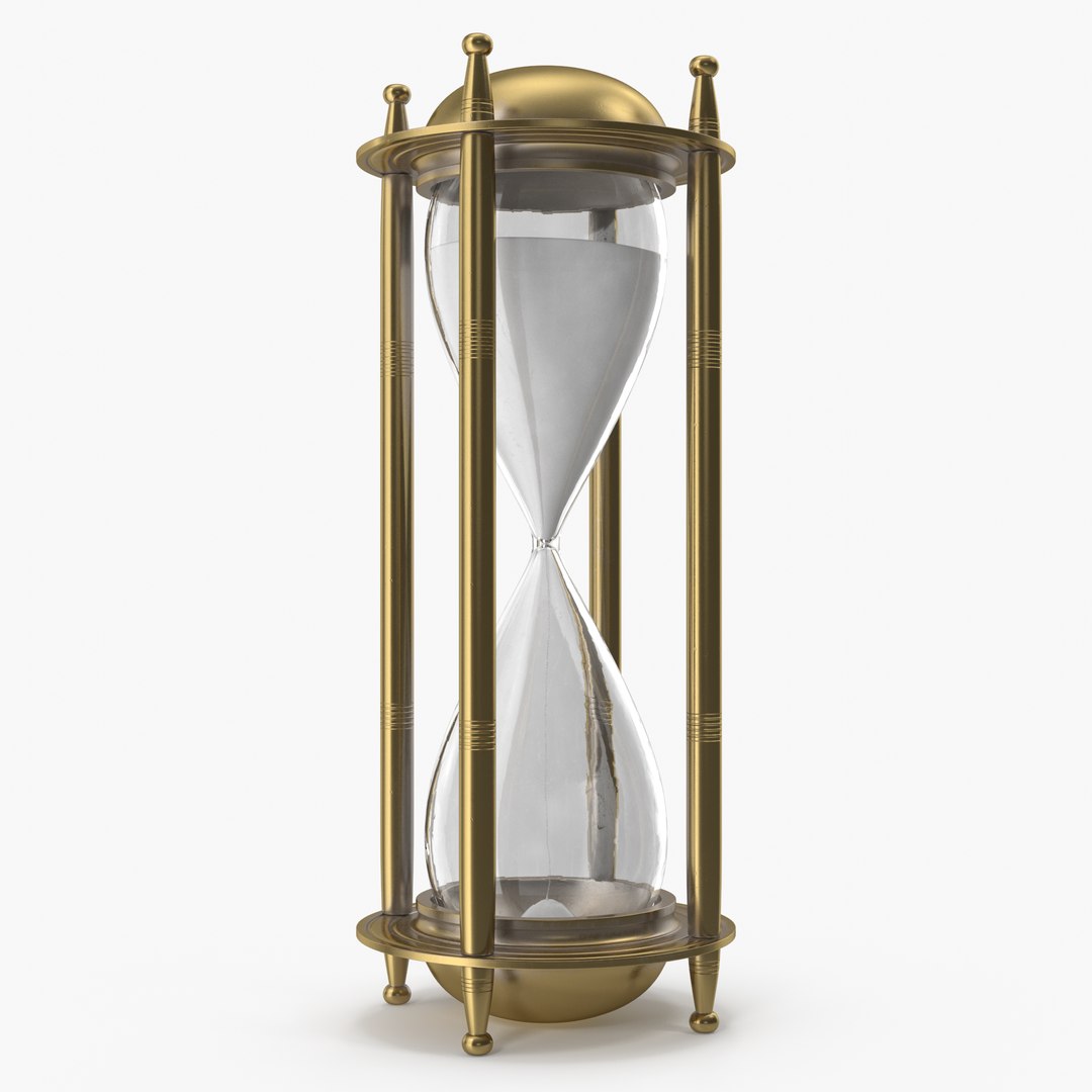 Stylish Brass Hourglass Model - TurboSquid 2120358