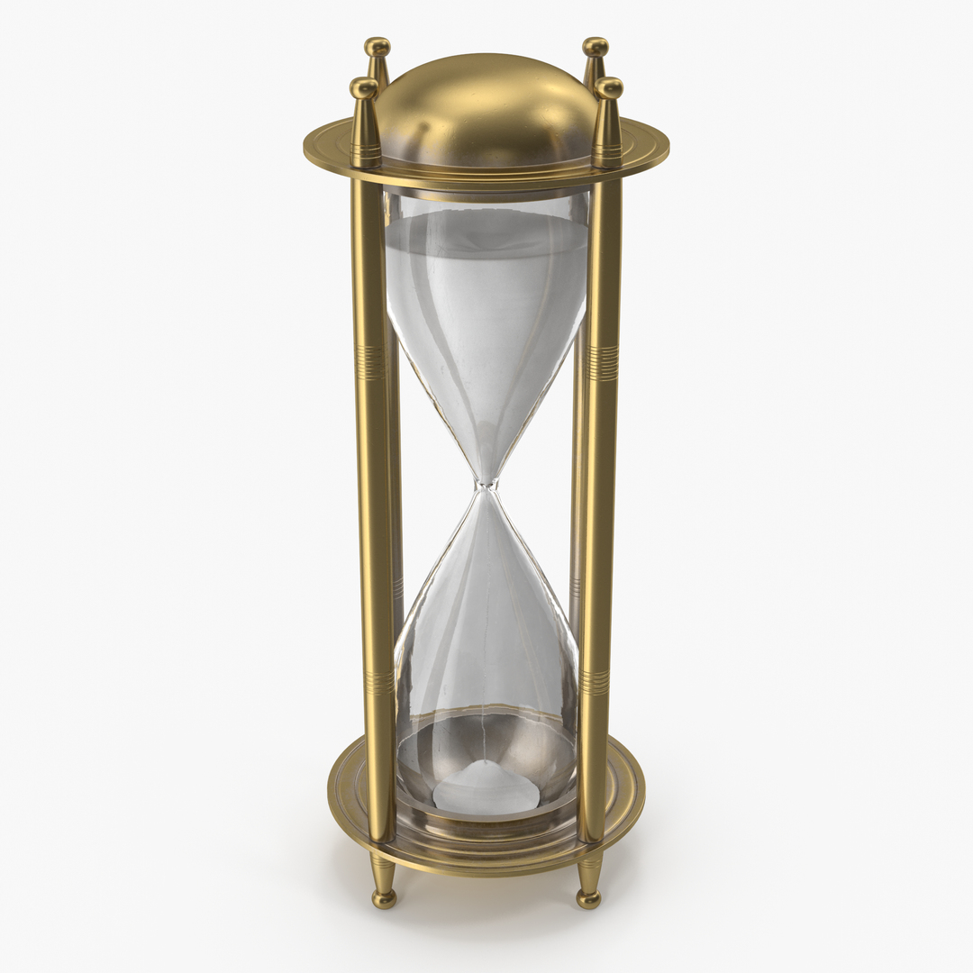 Stylish Brass Hourglass Model - TurboSquid 2120358