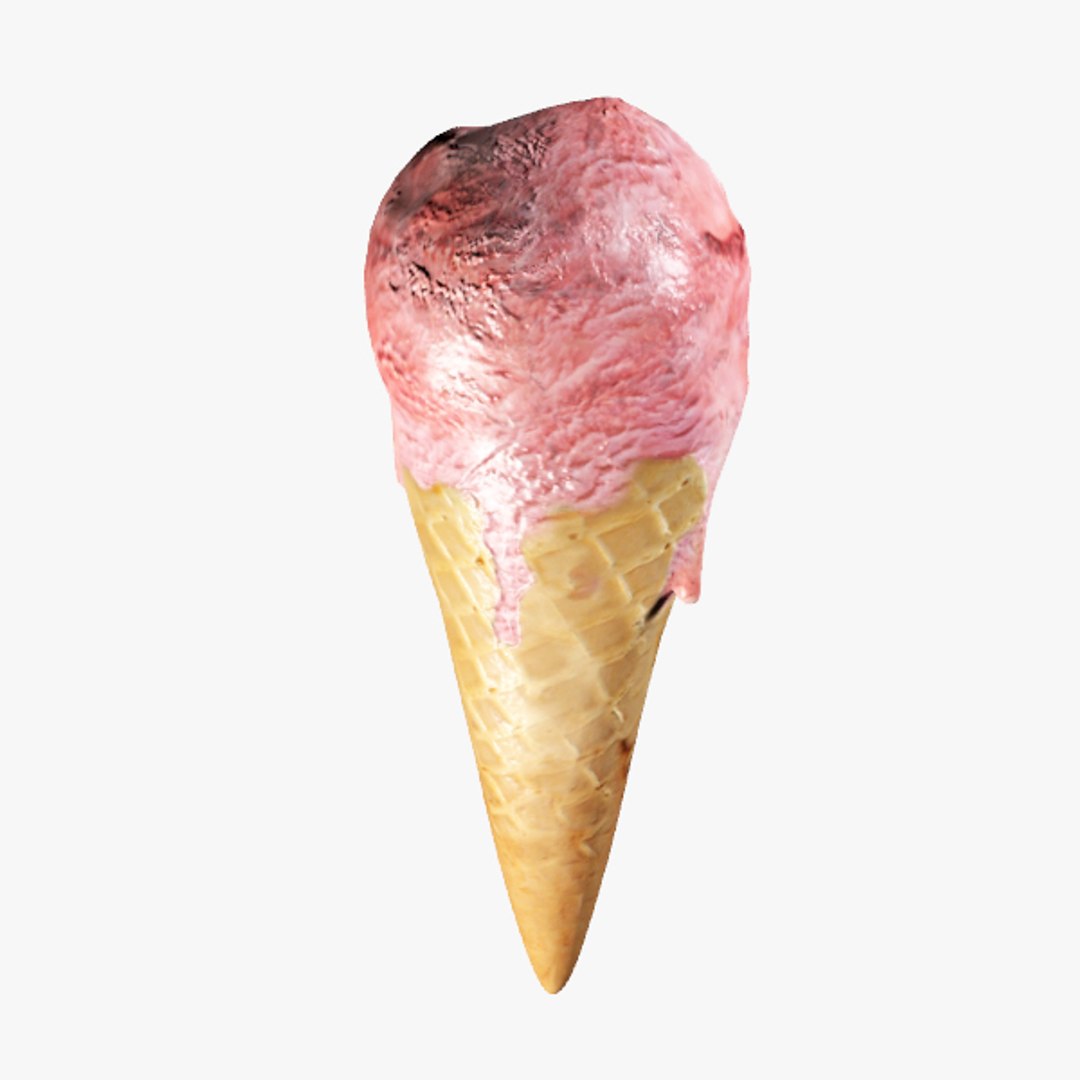 3d Model Strawberry Ice Cream