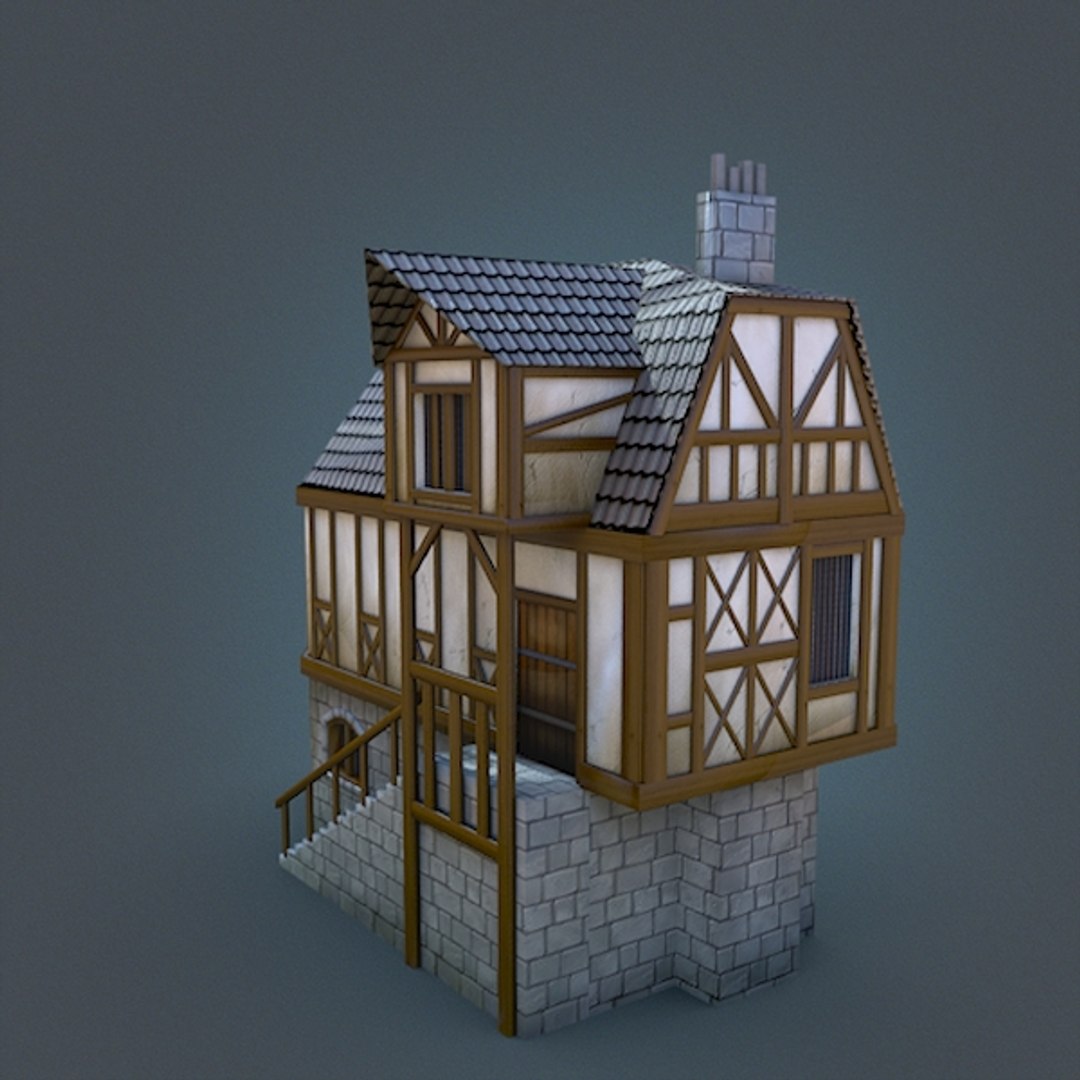 Medieval Village Apothecary Buildings Fbx
