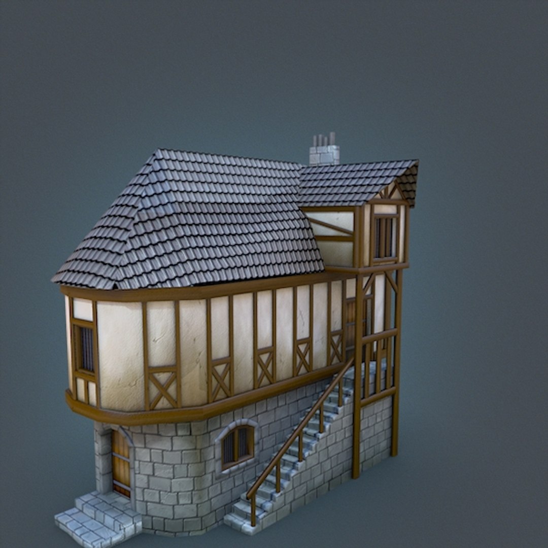 Medieval Village Apothecary Buildings Fbx