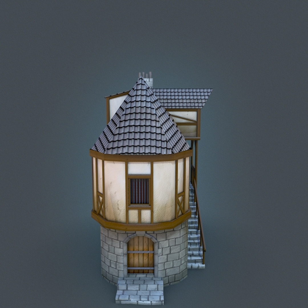 Medieval Village Apothecary Buildings Fbx