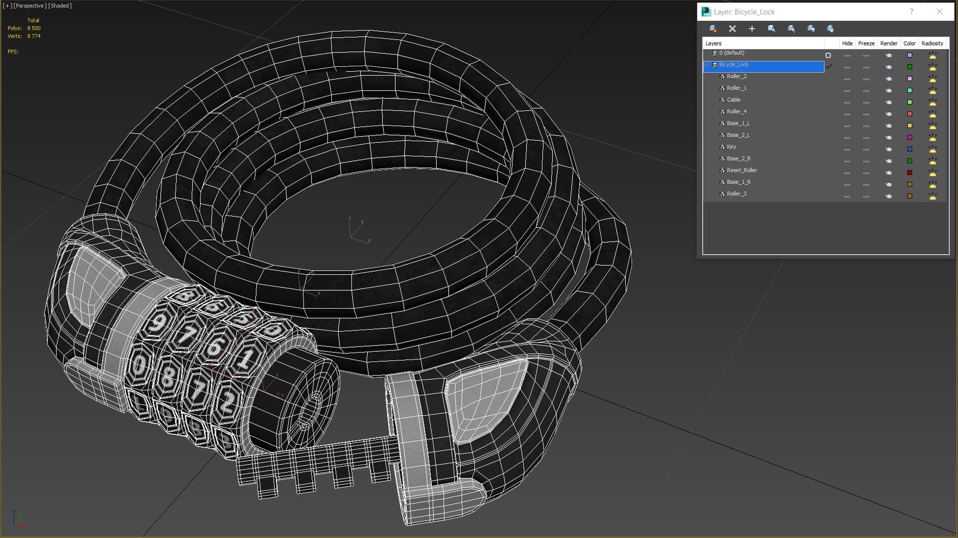3D Model Bicycle Lock - TurboSquid 2184360