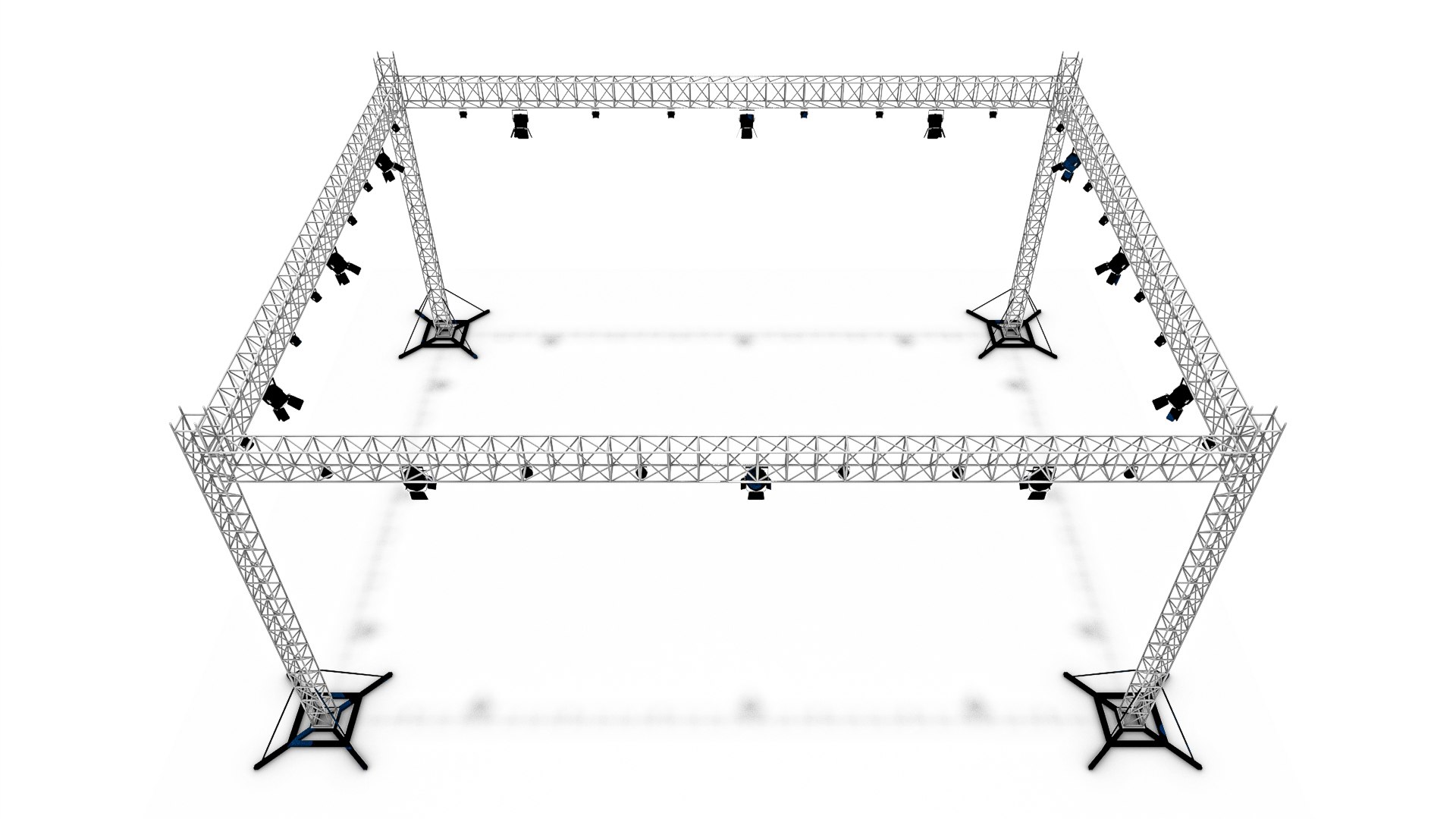 3D Stage Truss With Lights - TurboSquid 2377925