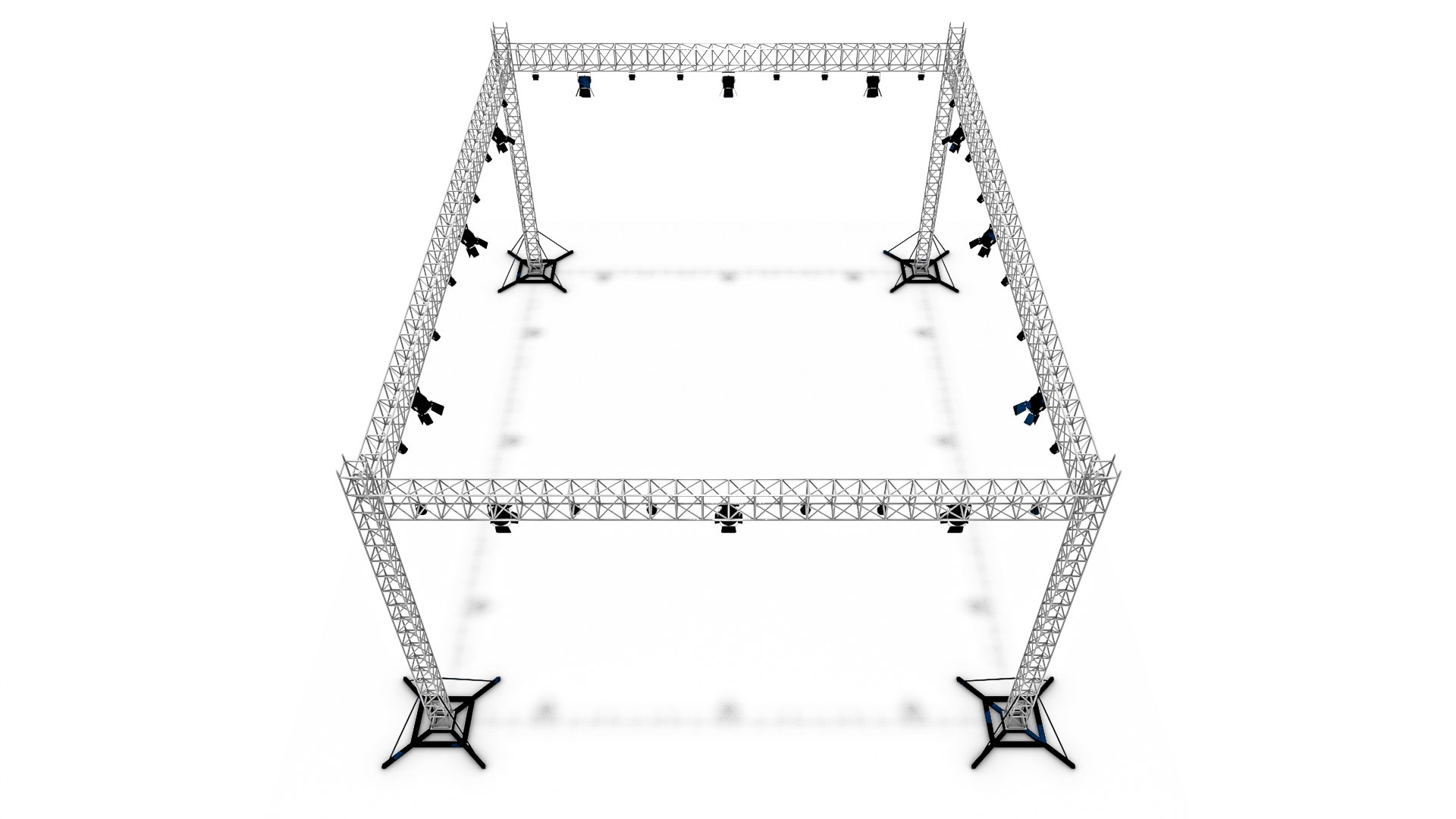 3D Stage Truss With Lights - TurboSquid 2377925