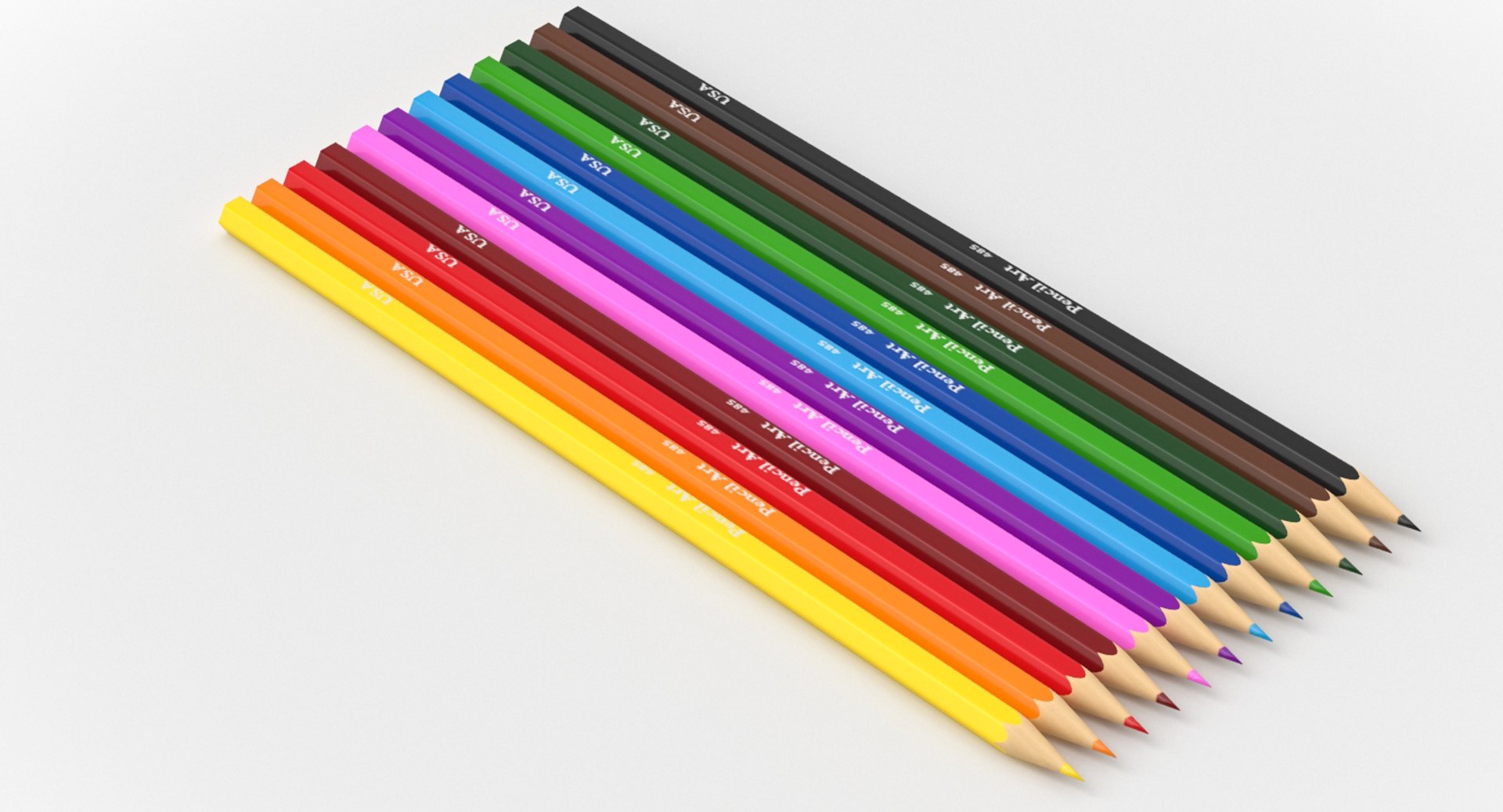 3D Colored Pencils Model - TurboSquid 1414897