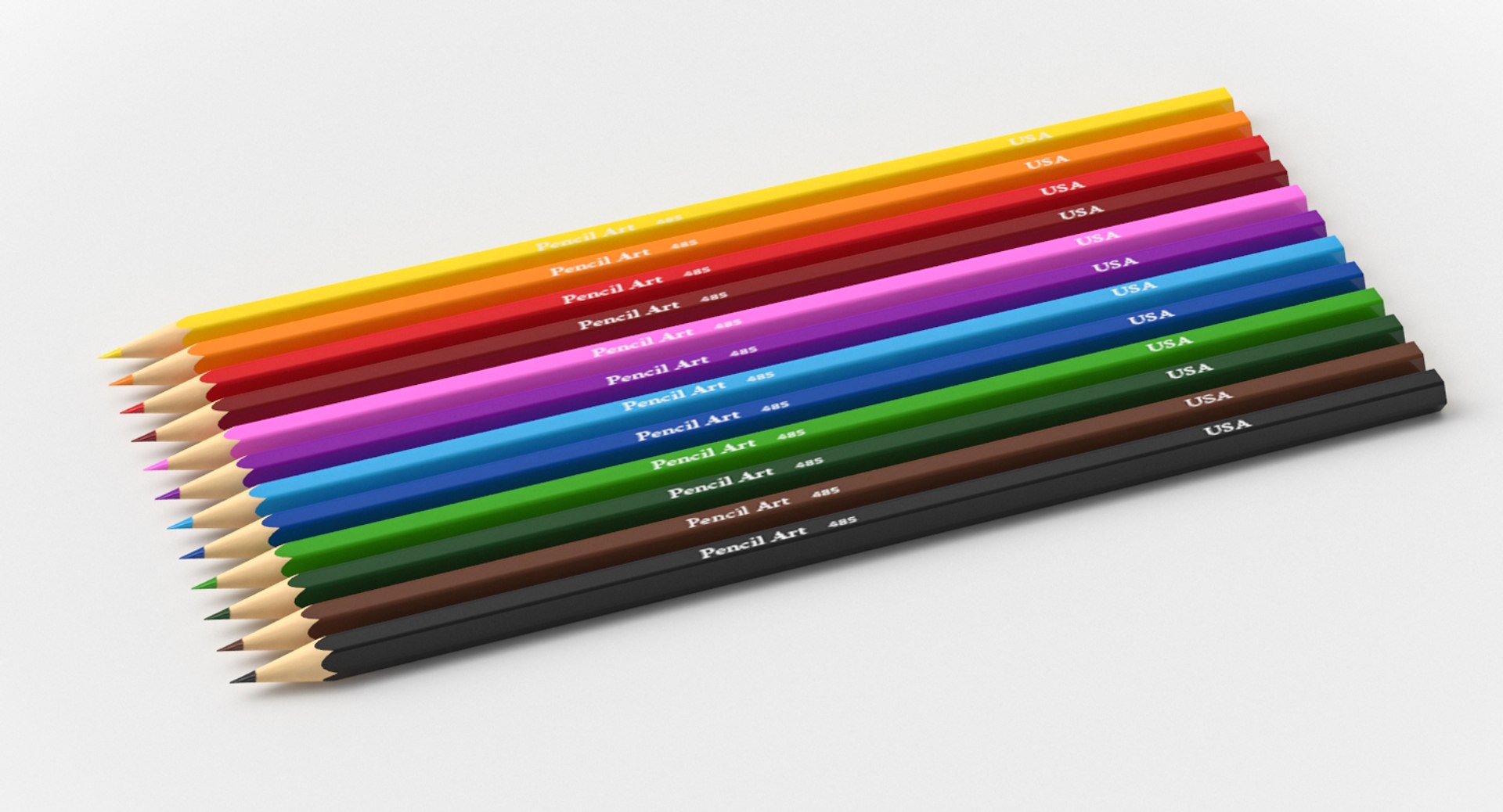 3D Colored Pencils Model - TurboSquid 1414897