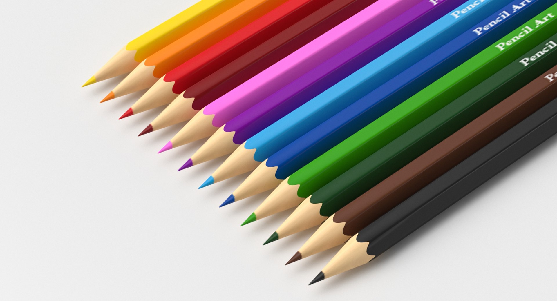 3D Colored Pencils Model - TurboSquid 1414897