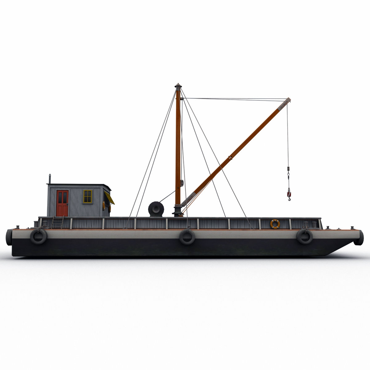 cargo barges floating tugboat max