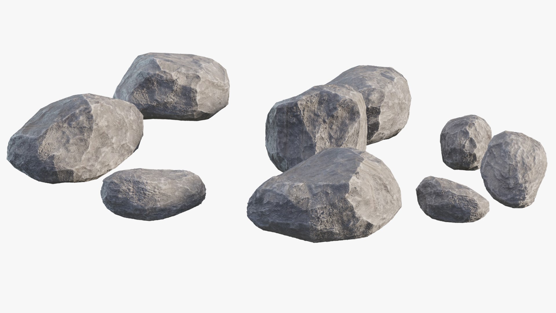 3D 10 Rocks Stones Pack Model - TurboSquid 1919290