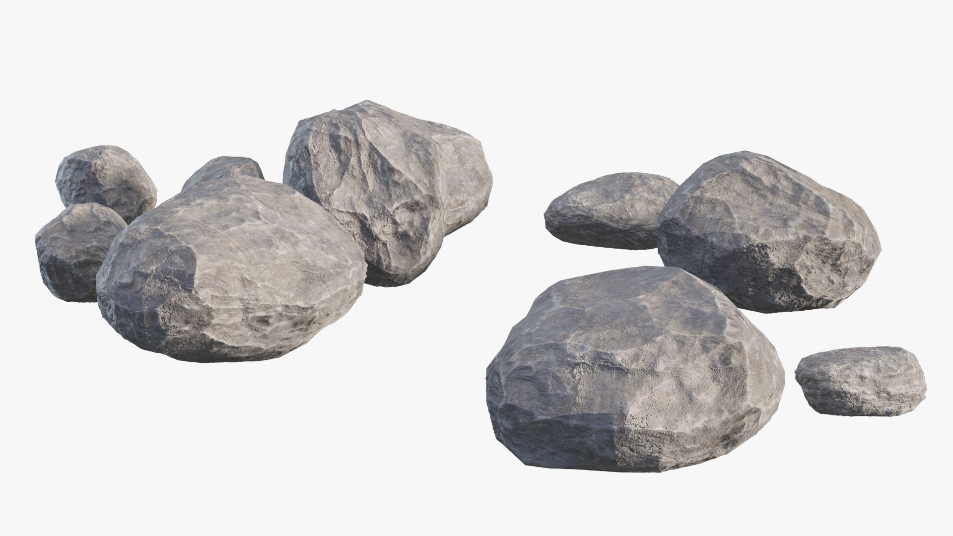 3D 10 Rocks Stones Pack Model - TurboSquid 1919290