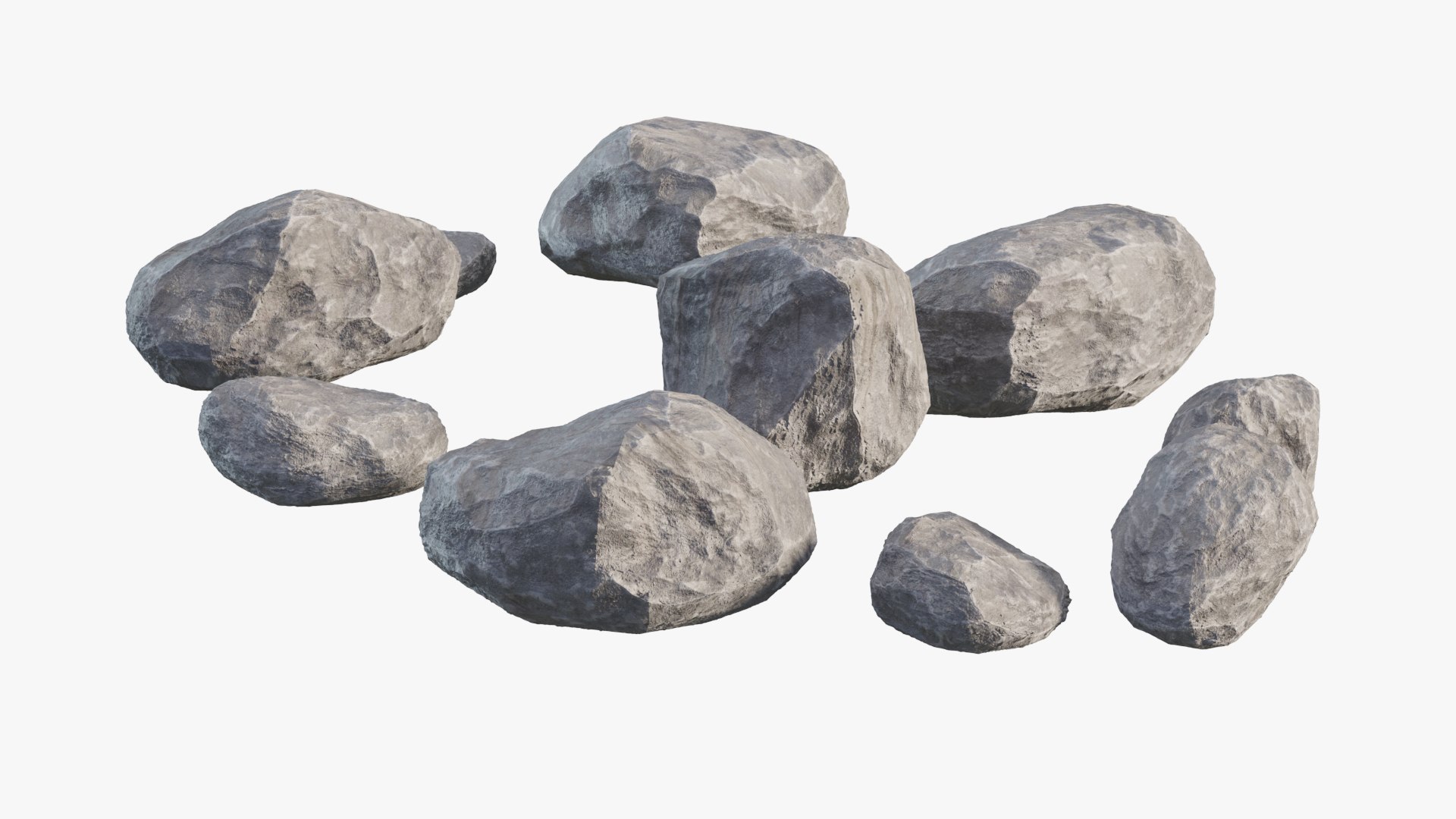 3D 10 Rocks Stones Pack Model - TurboSquid 1919290