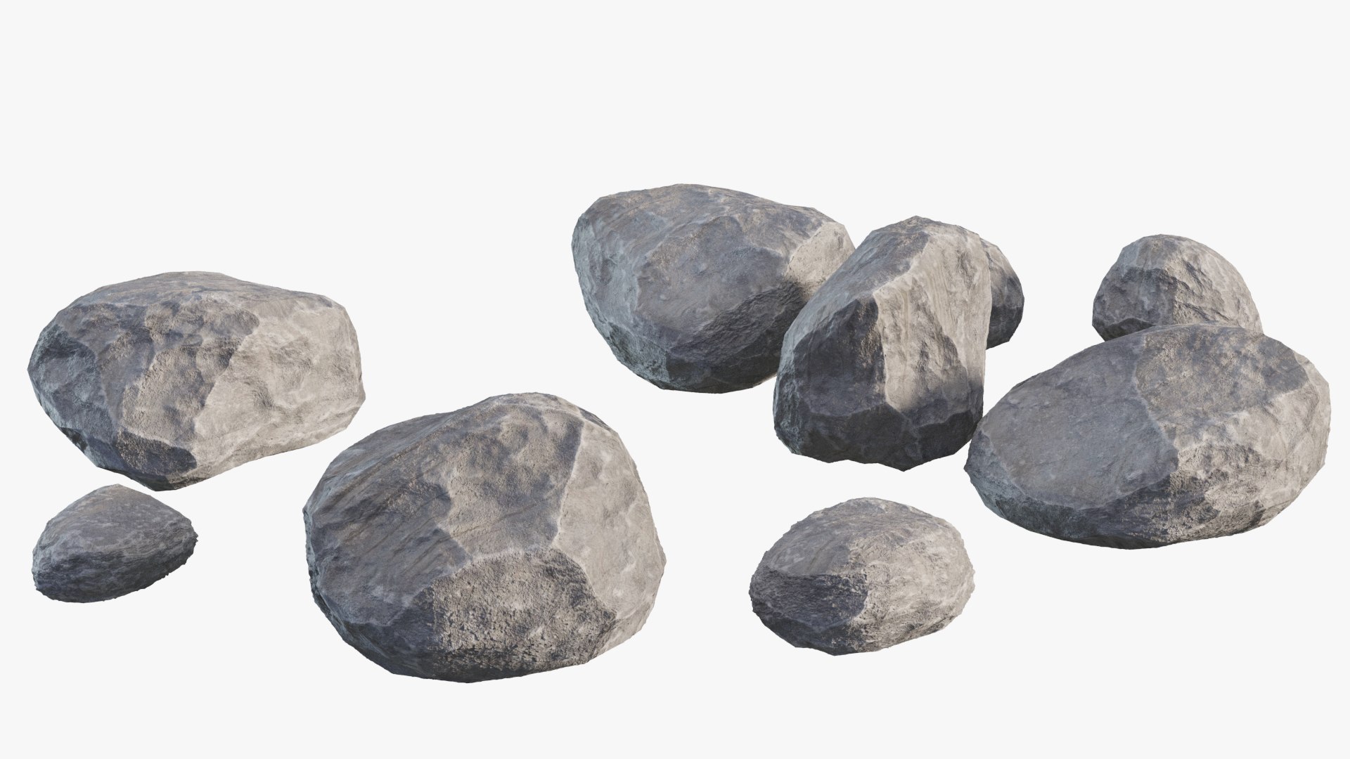 3D 10 Rocks Stones Pack Model - TurboSquid 1919290
