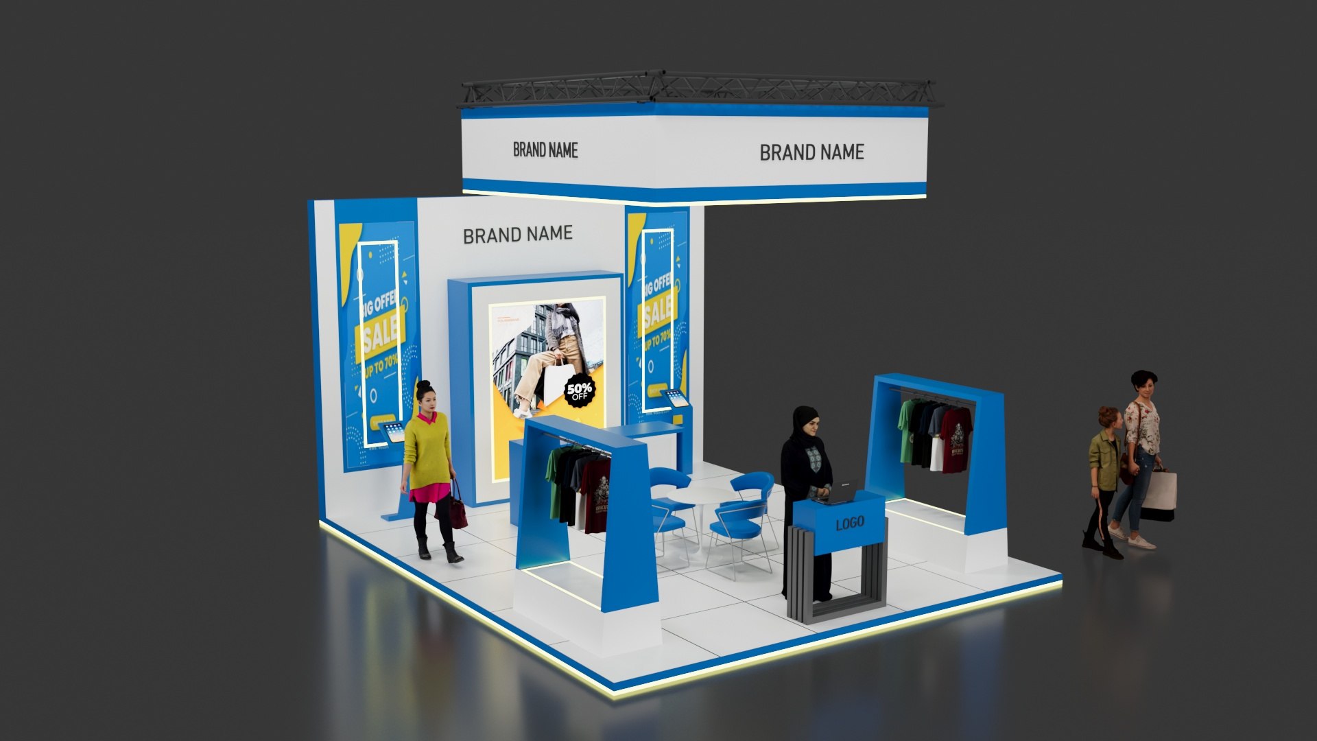 Mall Booth 3D Model - TurboSquid 2318925