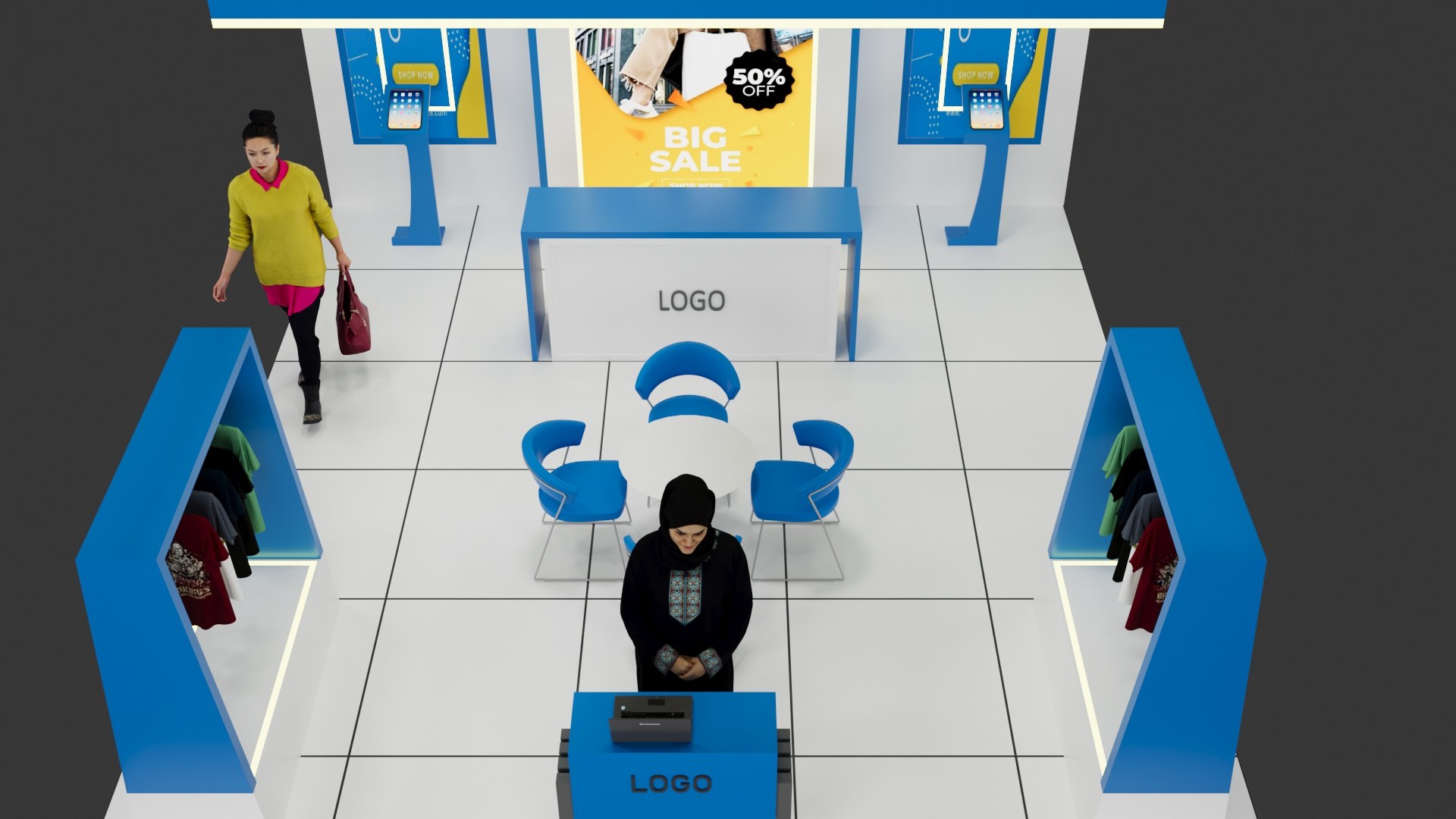 Mall Booth 3D Model - TurboSquid 2318925