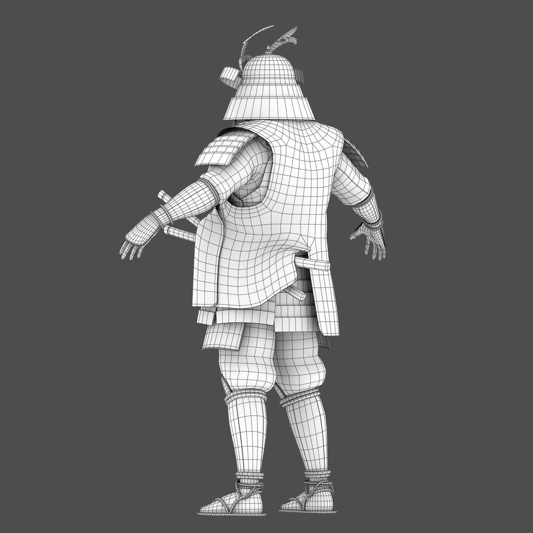 3D Samurai Character With Weapon - TurboSquid 1892137