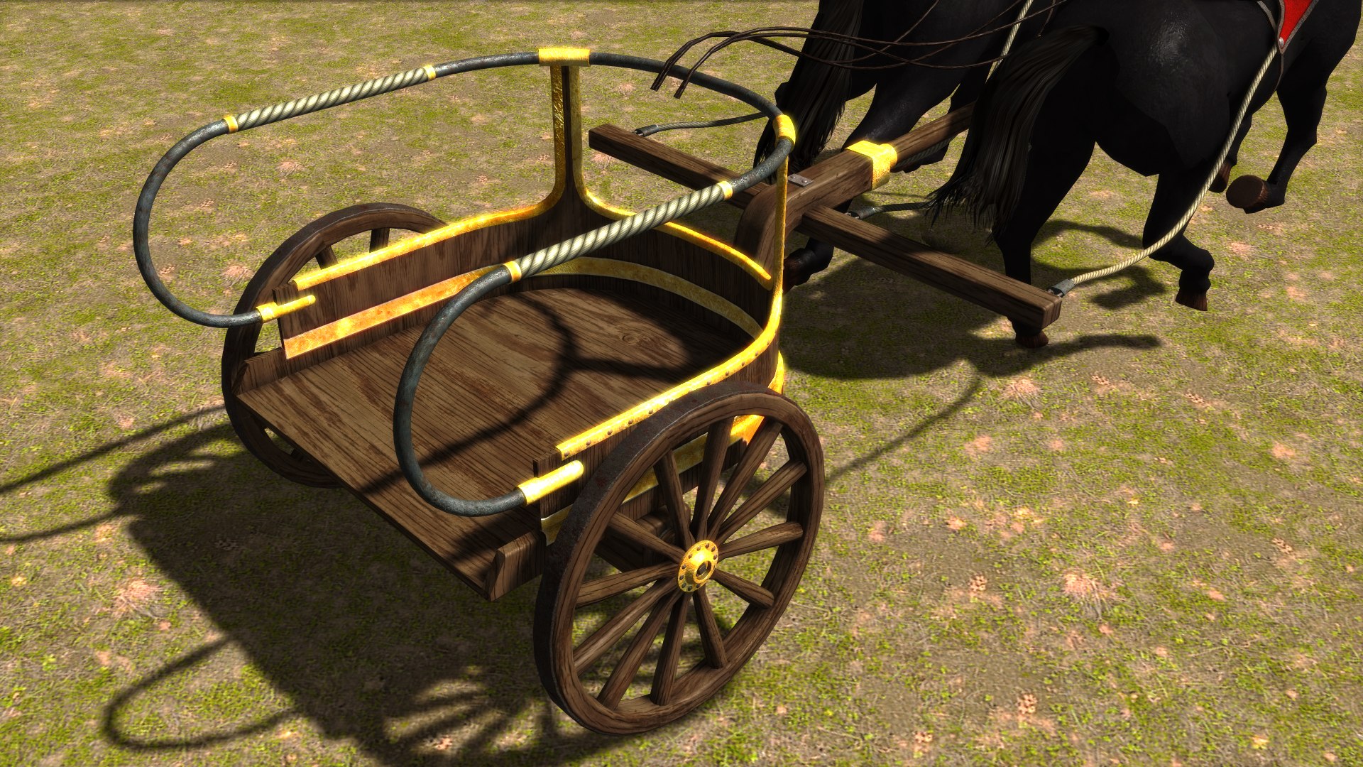 Horse Run Cart 3d Model