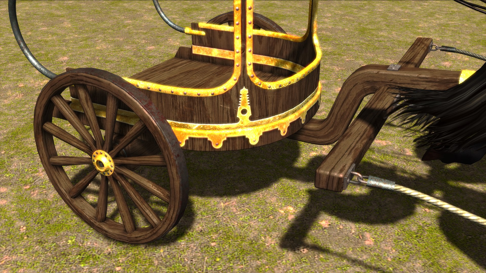 Horse Run Cart 3d Model