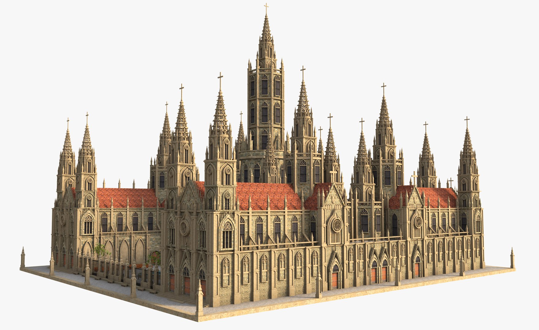 3D Ancient Cathedral Model - TurboSquid 2461820