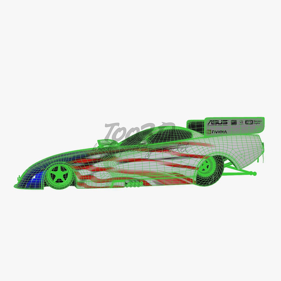 3d Model Of T Funny Car