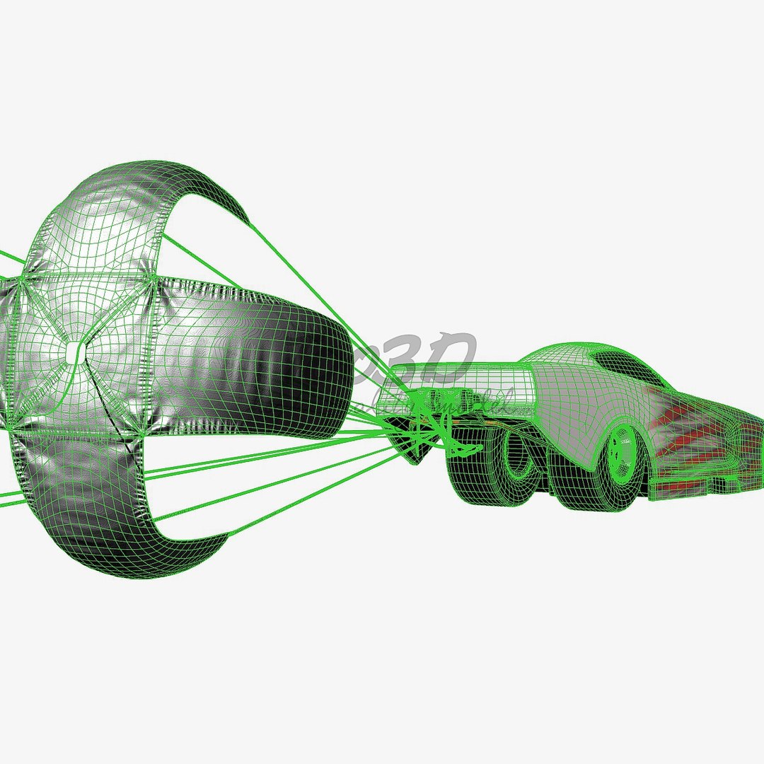 3d model of t funny car